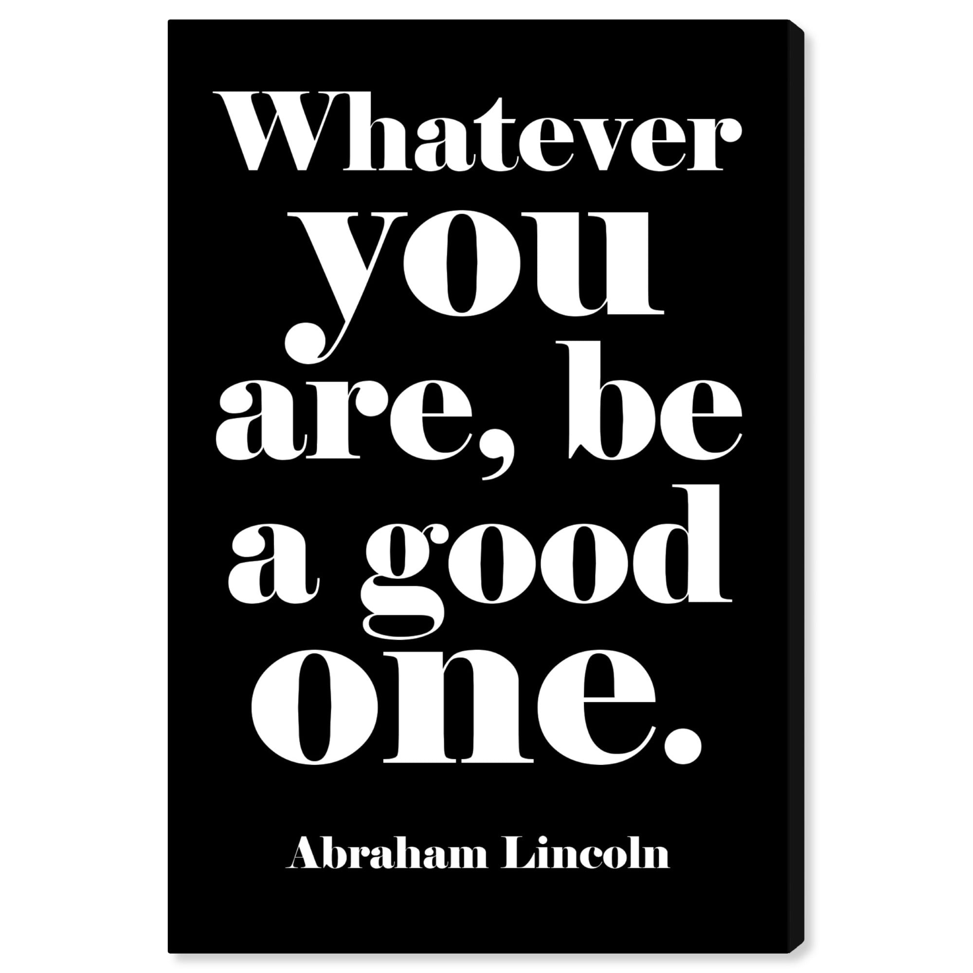 Wynwood Studio 'Be a Good One' Typography and Quotes Wall Art Canvas ...
