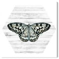 Wynwood Studio 'Blue Butterfly Hexagon' Animals Wall Art Canvas Print ...