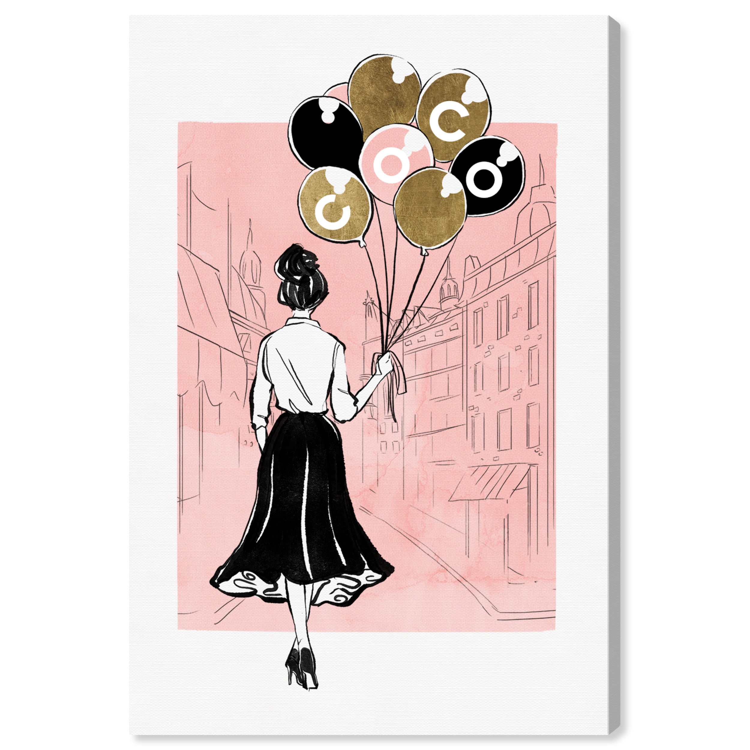 Wynwood Studio Canvas Balloons For Her Fashion and Glam Portraits Wall ...
