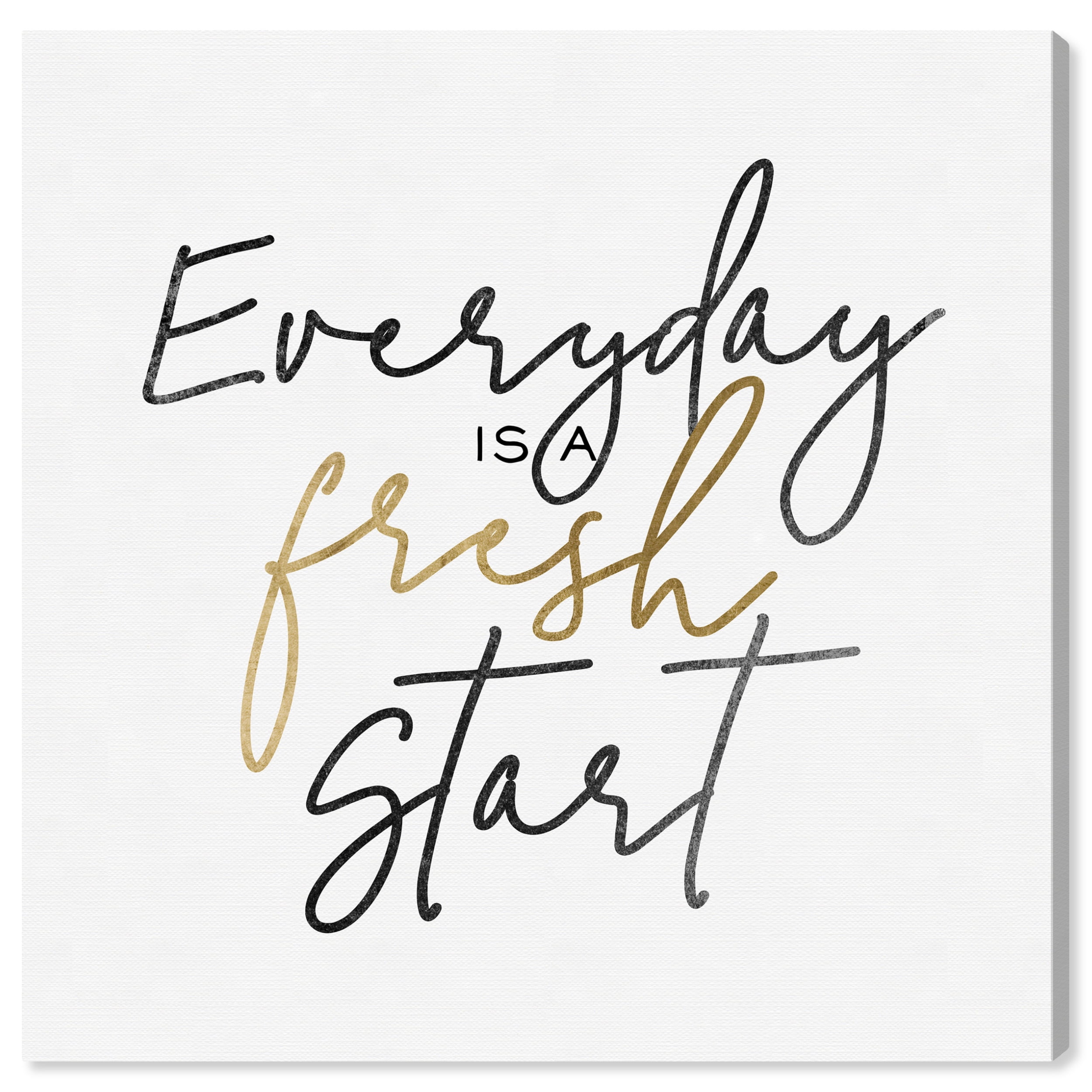 Wynwood Studio Canvas Everyday is a Fresh Start Minimal Typography and ...