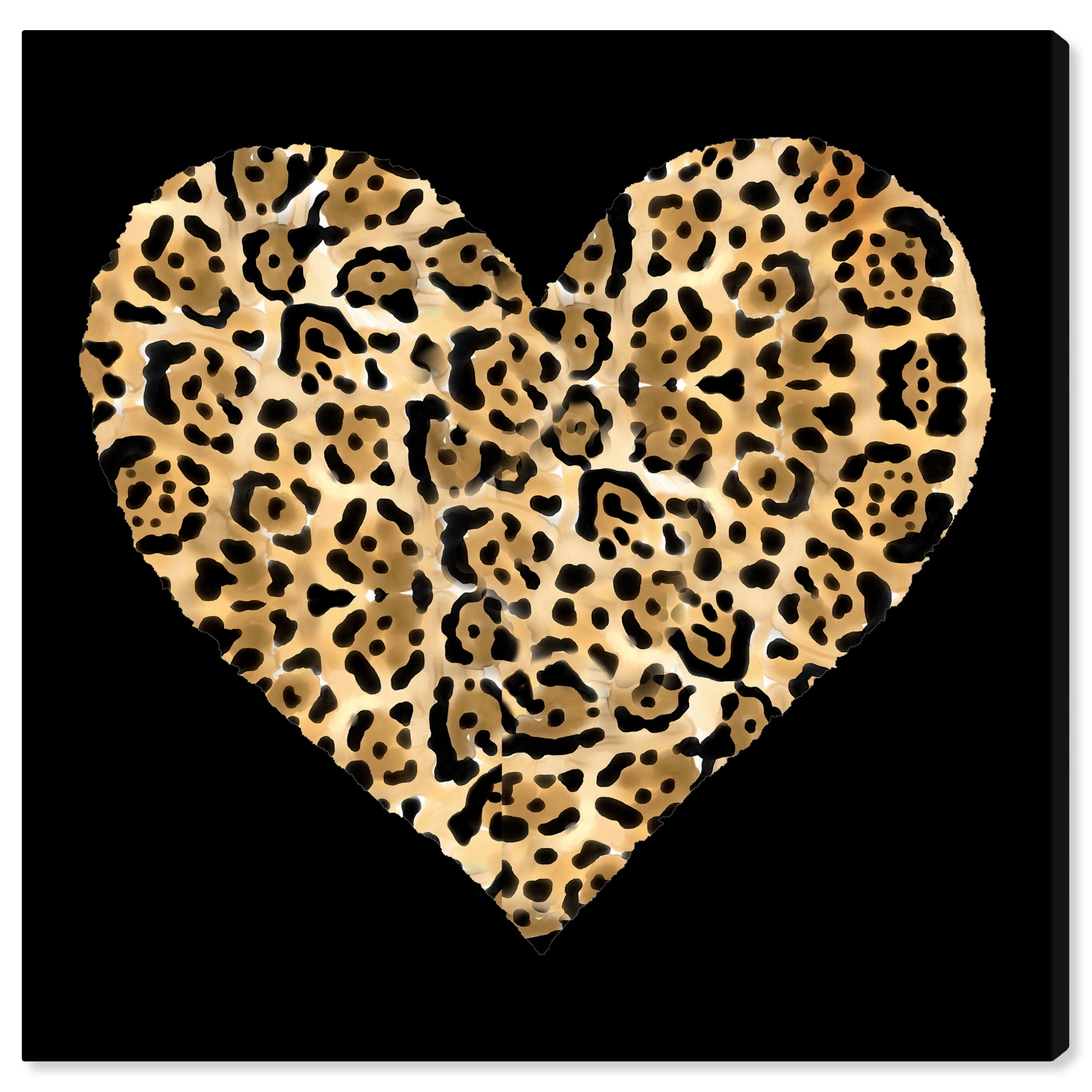 Wynwood Studio Heart Cheetah Print Wall Art - Glamorous Decor - Walmart.com