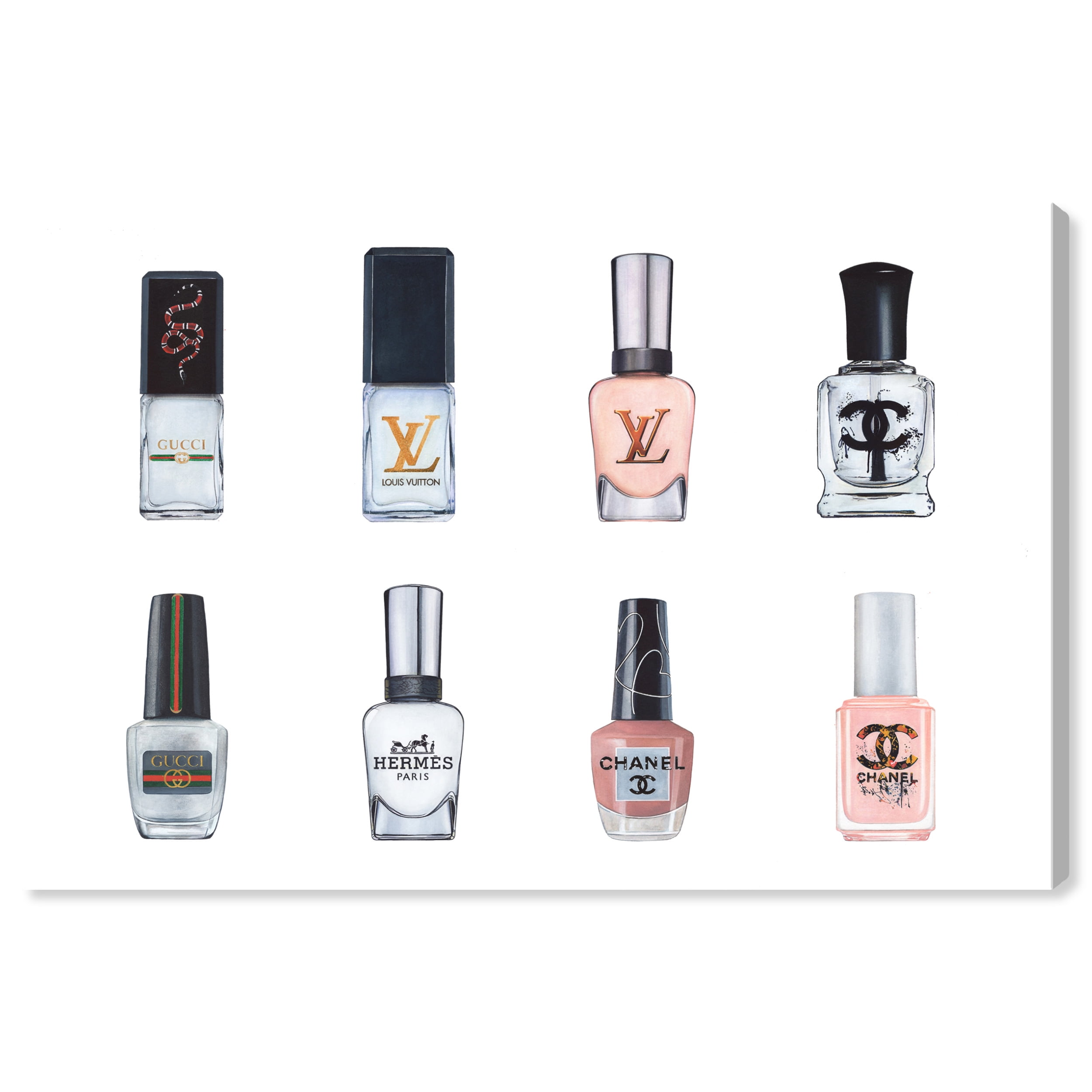 Wynwood Studio Canvas Nail Polish Glam Wall Art Print 36x24 - Walmart.com