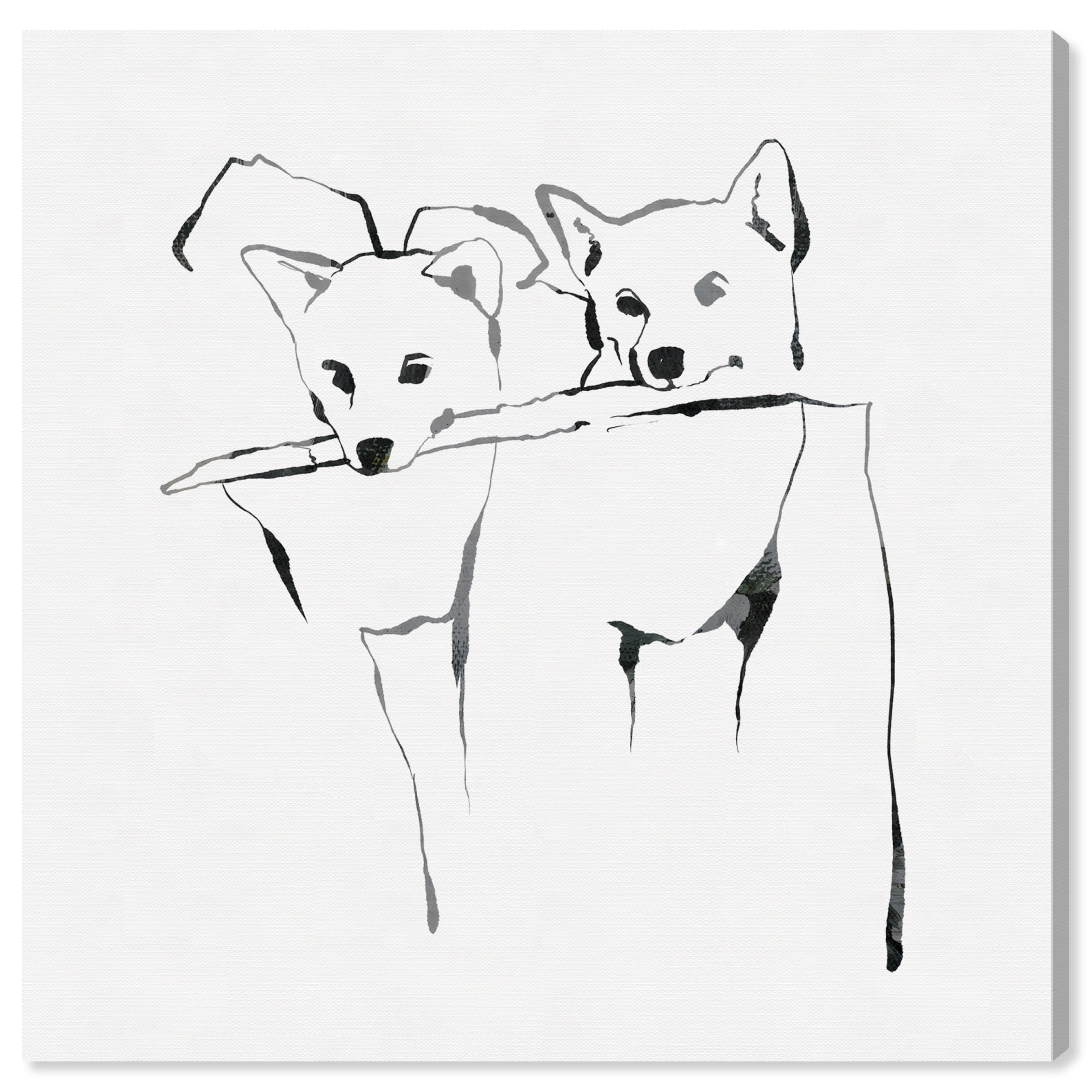 Wynwood Studio Canvas Stick For Two Animals - 30x30 Wall Art - Walmart.com