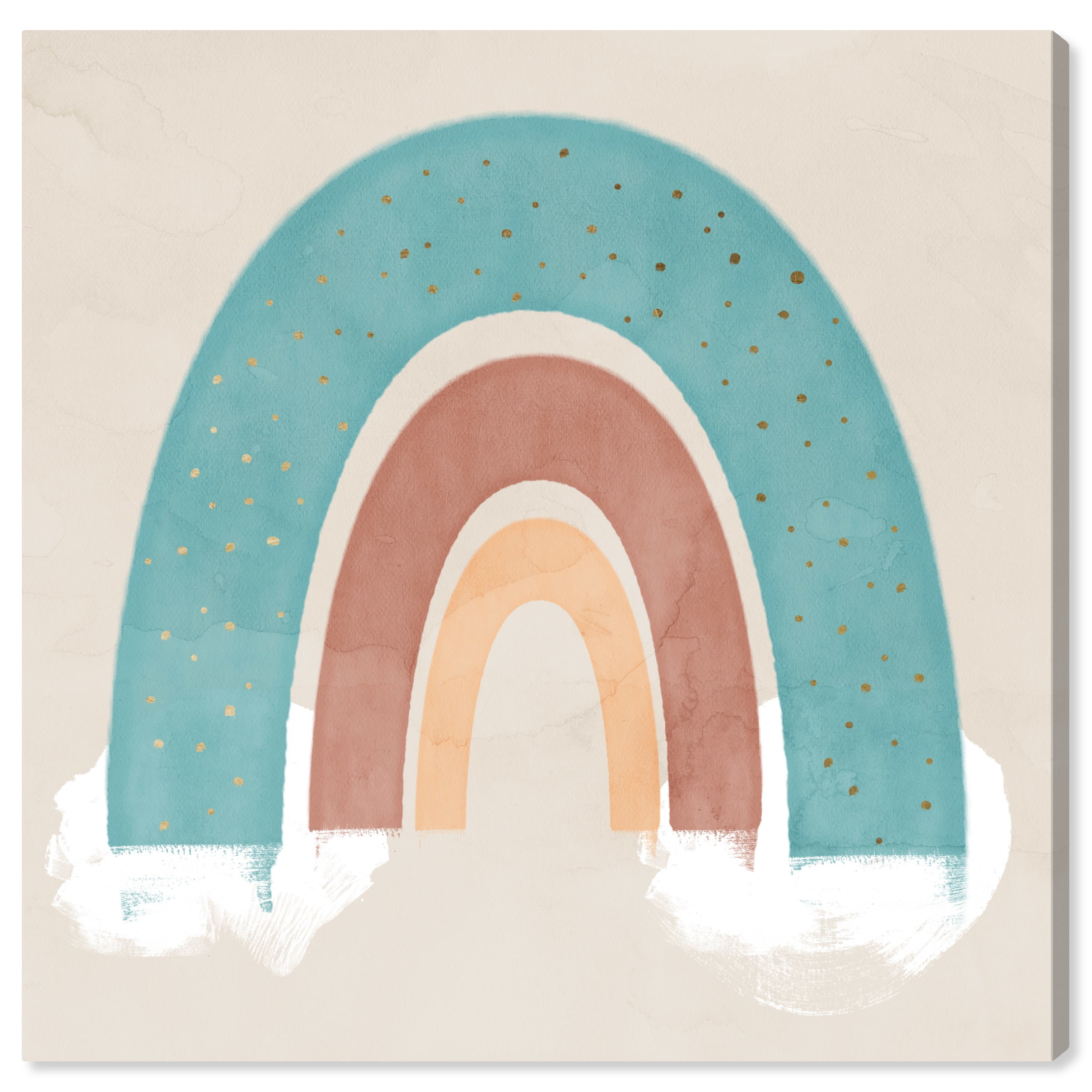Wynwood Studio Canvas Teal Rainbow Wall Art - Blue Turquoise - Walmart.com