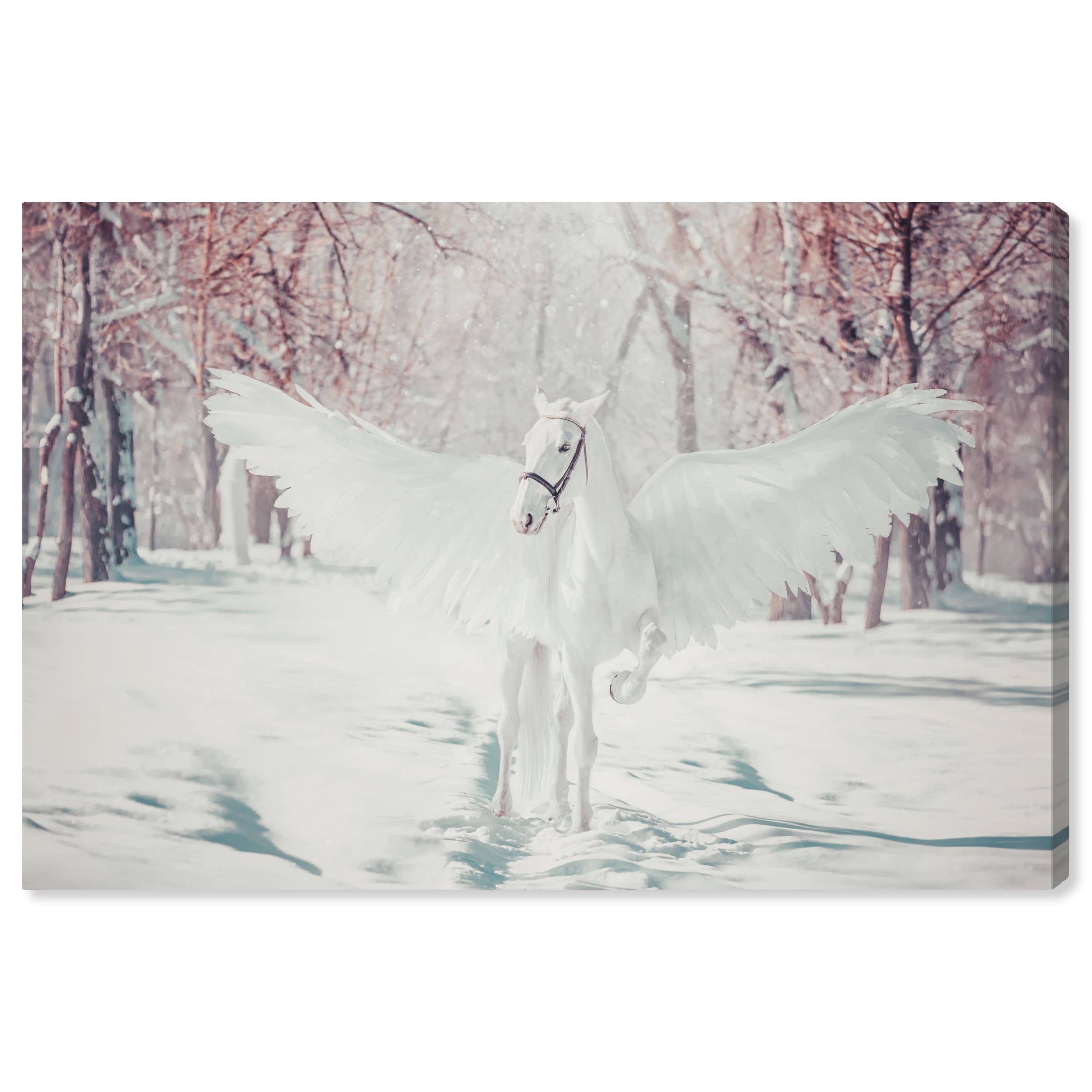 Wynwood Studio Canvas Winged Beautiful Horse Animals Farm Animals Wall ...
