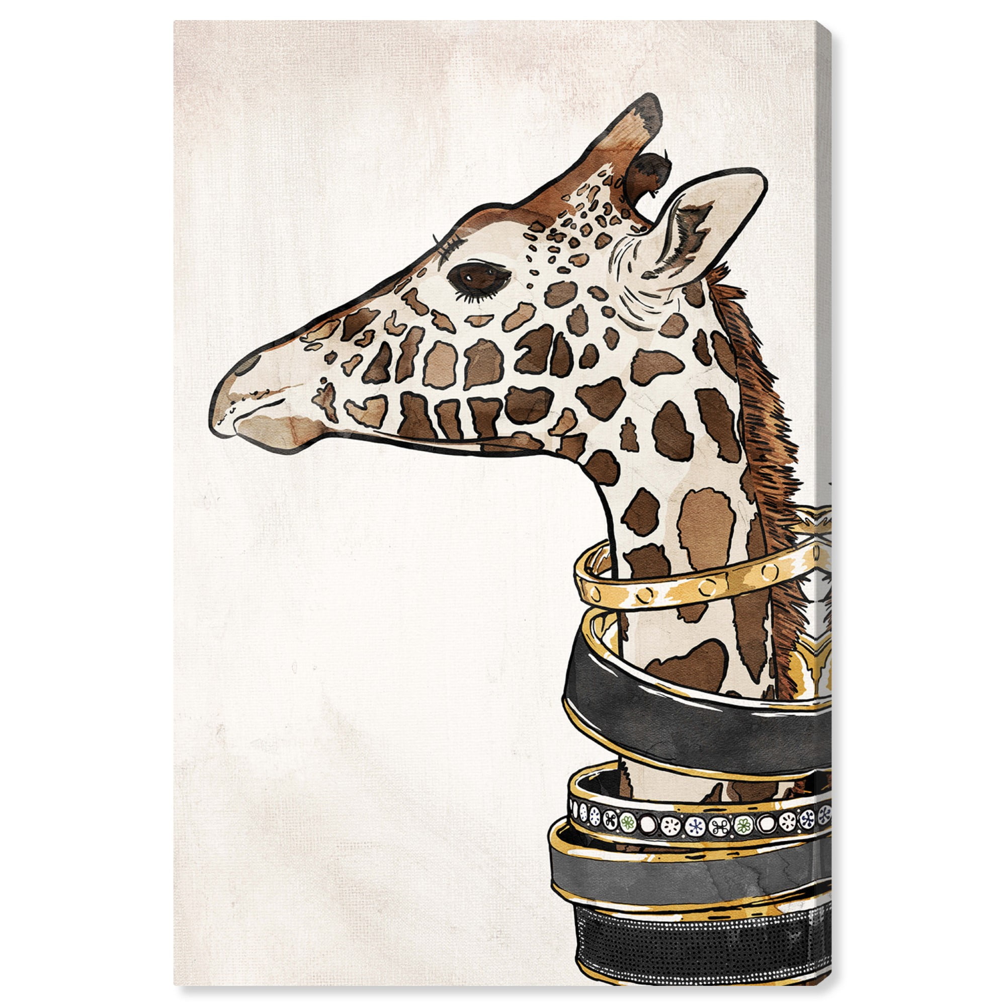 Wynwood Studio Fashion and Glam Wall Art Canvas Prints 'Fancy Giraffe ...