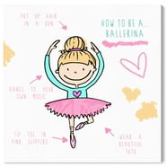 Wynwood Studio 'Ballerina Shoes and Books' Music and Dance Wall Art ...