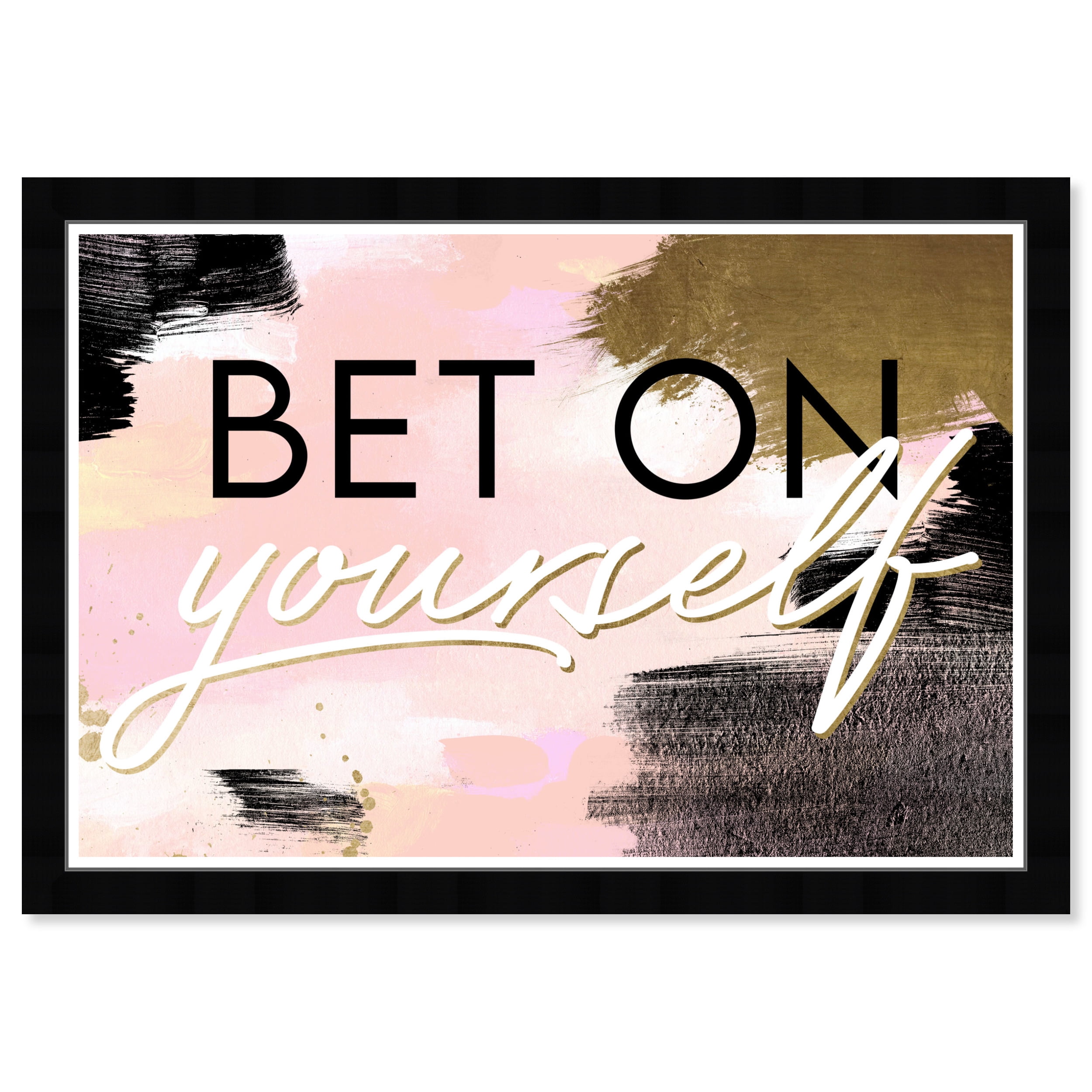 Wynwood Studio Prints Bet On Yourself Blush Typography and Quotes ...