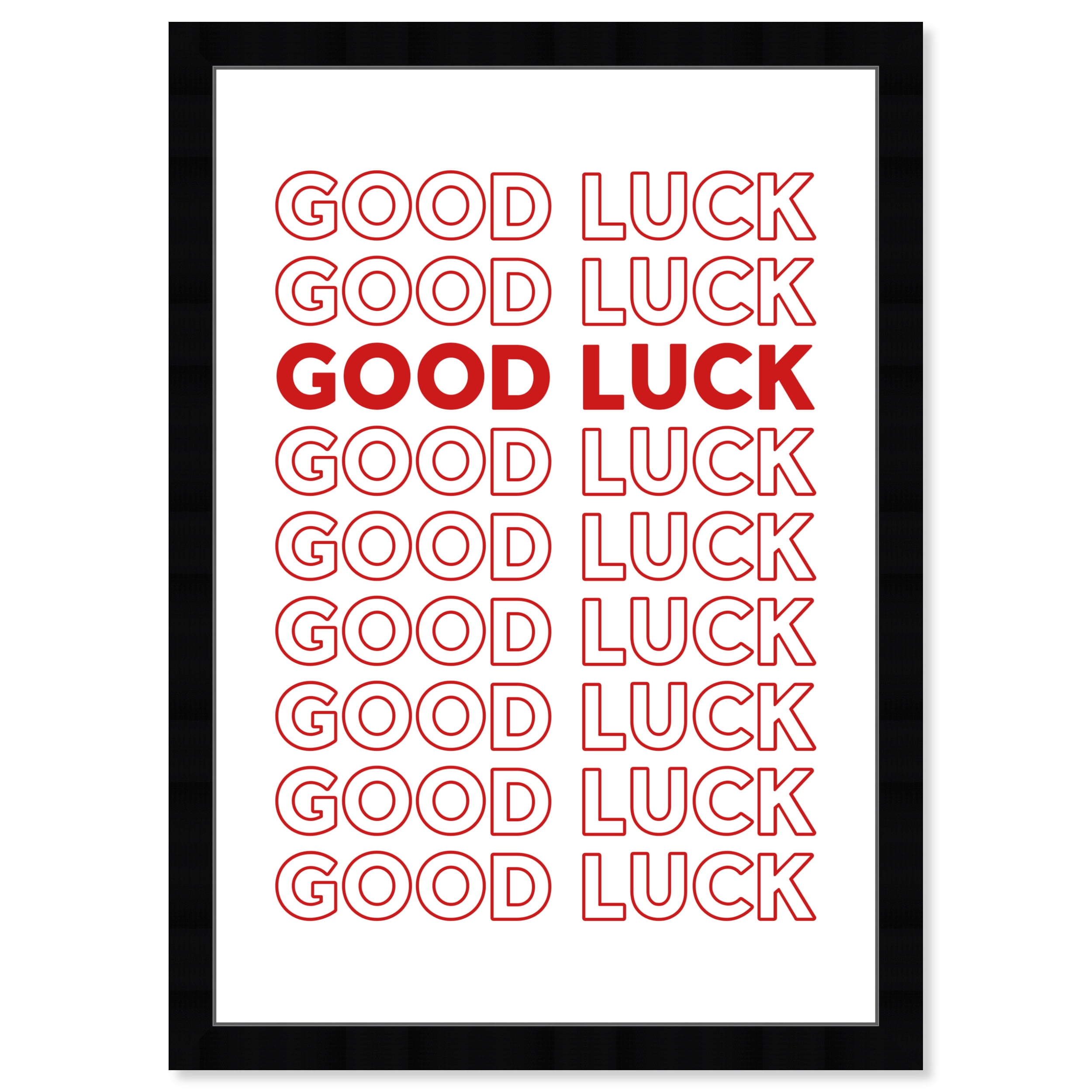Free Shipping! Wynwood Studio Good Luck Bag 24x36 Typography Wall Art ...