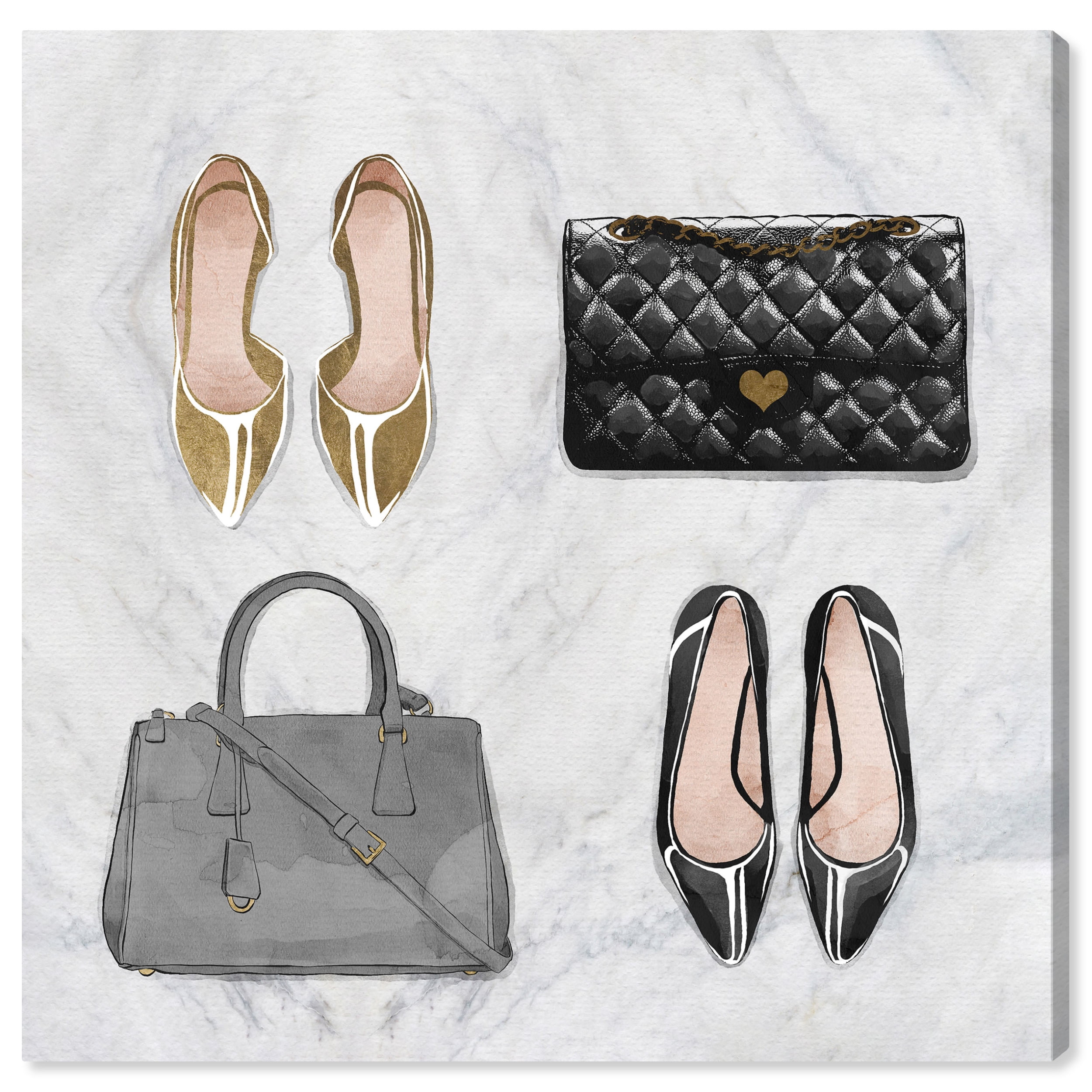 Free Shipping! Wynwood Studio Fashion Handbags Wall Art Canvas Print ...