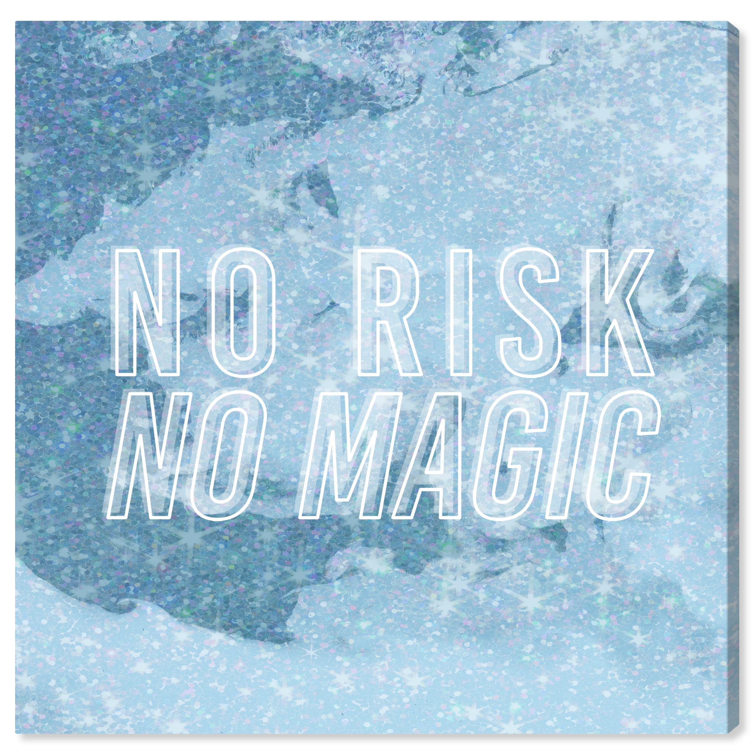 Wynwood Studio Prints No RIsk No Magic Sparkle Typography and Quotes ...