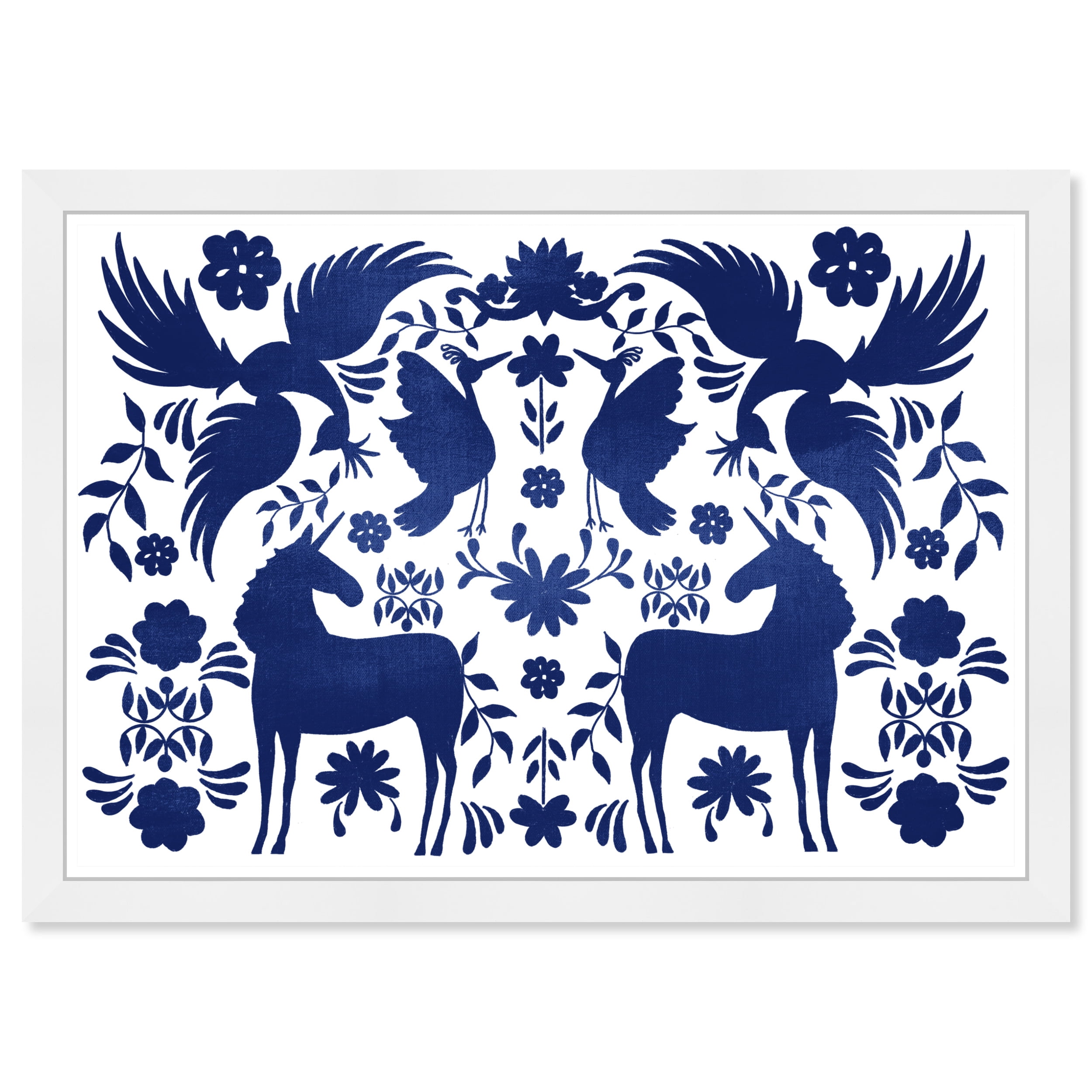 Wynwood Studio Prints Silhouette Animals Blue Animals Birds Wall Art ...