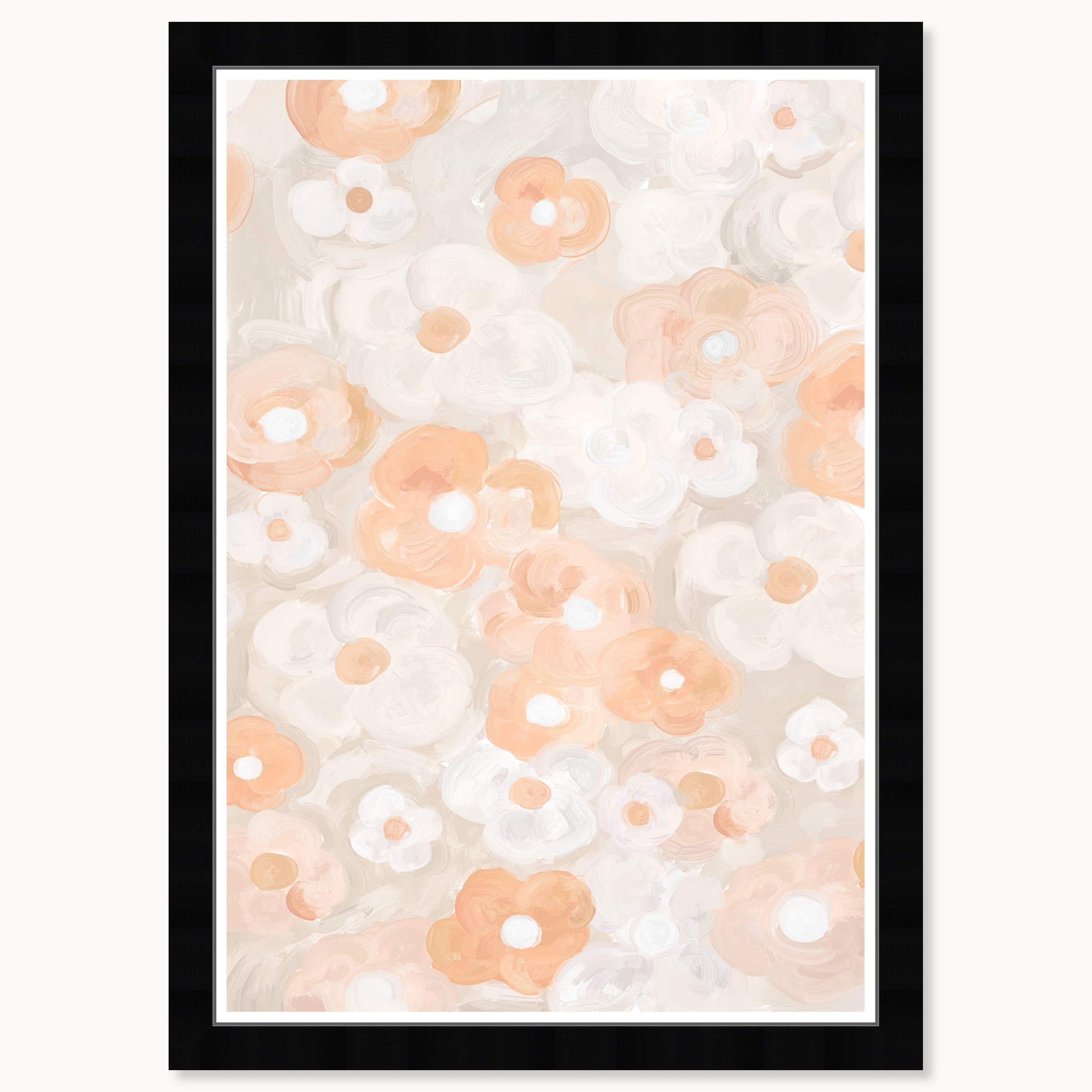 Wynwood Studio Sitrus Flora Framed Boho Floral 1 Piece Canvas Wall Art, 15" x 21", Black Satin ...