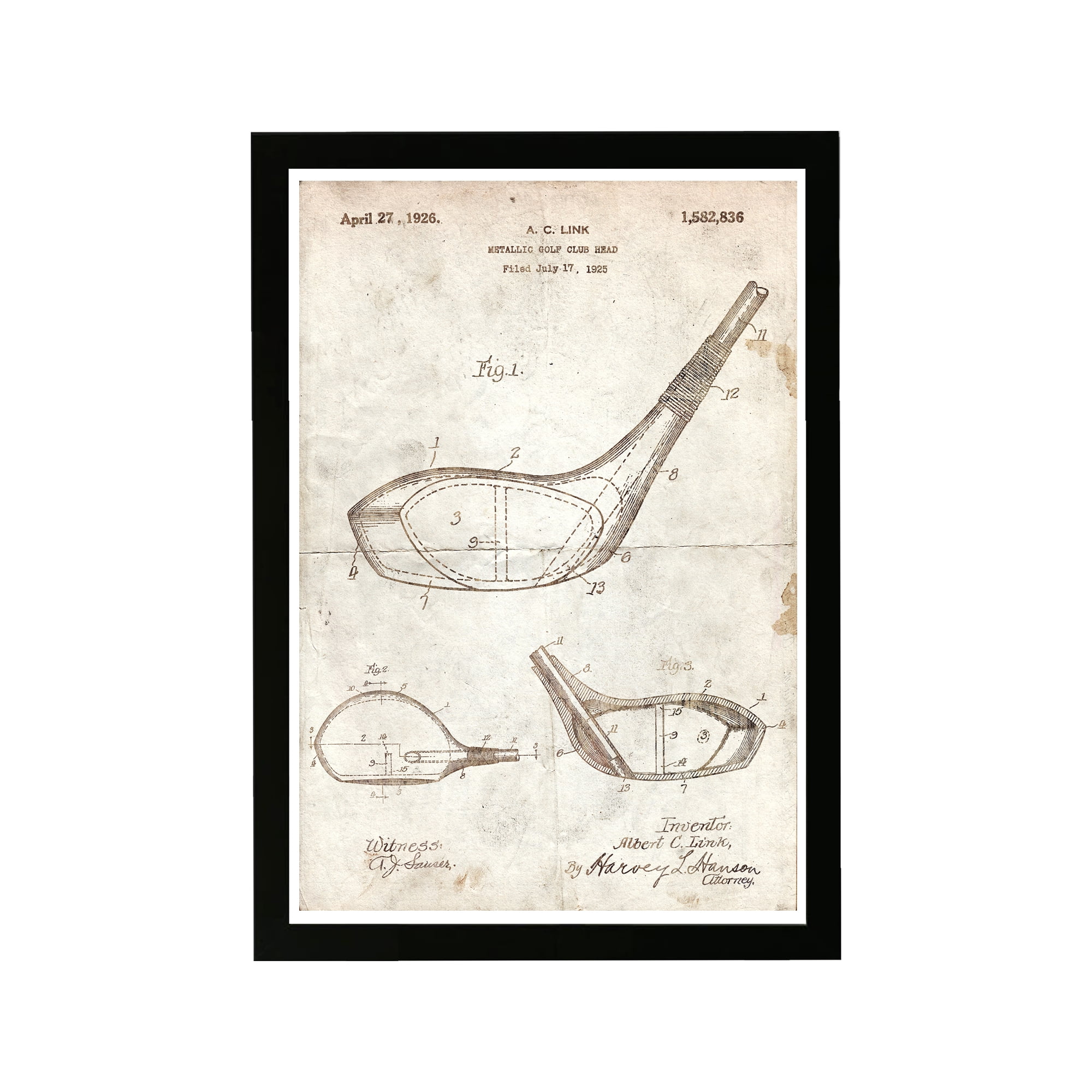 Wynwood Studio Sports and Teams Framed Wall Art Prints 'Metallic Golf ...