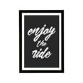 Wynwood Studio Framed Wall Art Print Enjoy The Ride Grey Black White ...