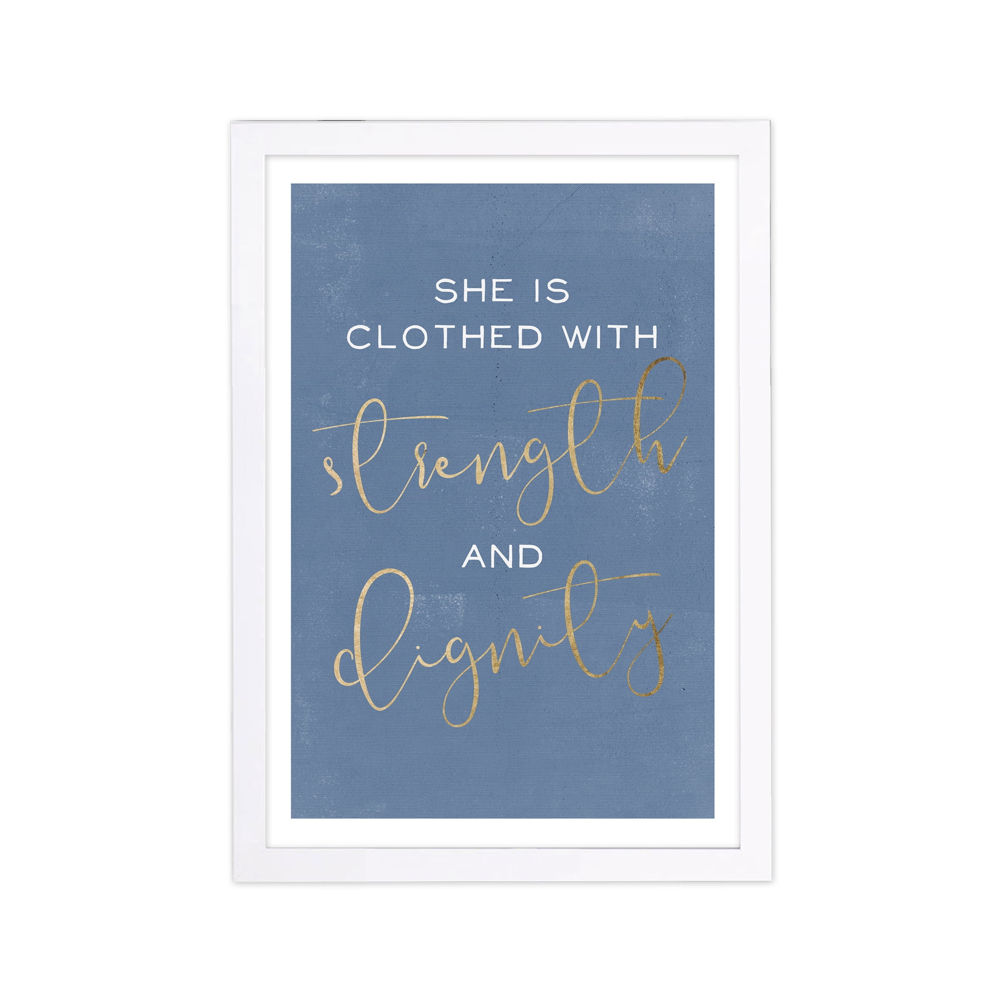 Strength and Dignity Framed Wall Art - 13x19 - Walmart.com