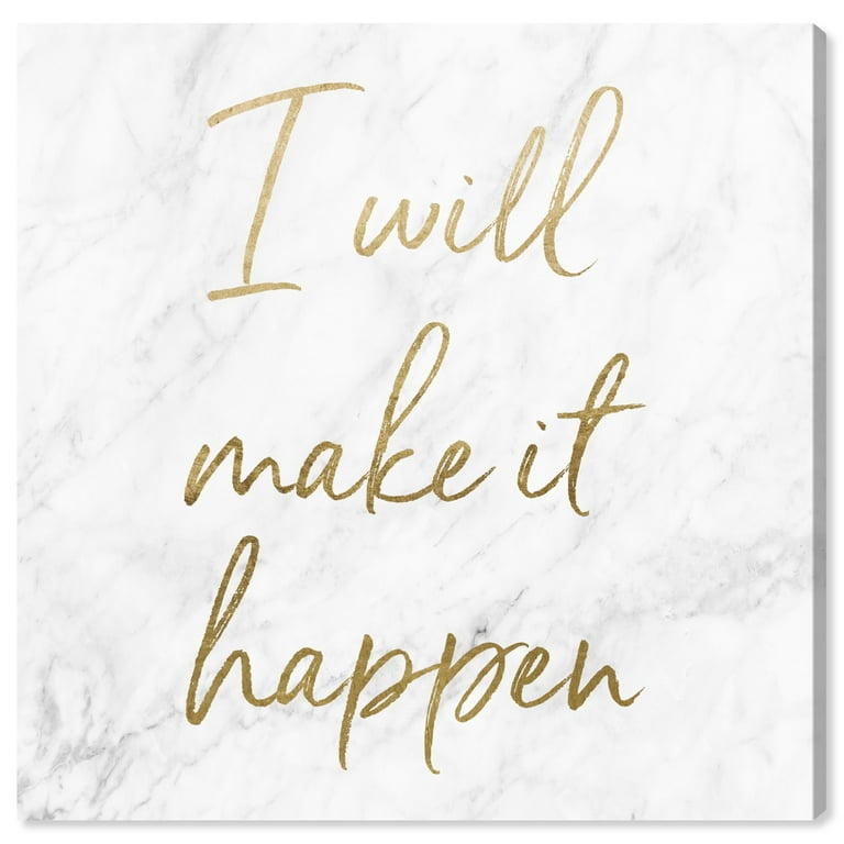 Gold Motivational Quotes Golden Motivational Quote Art Canvas Painting