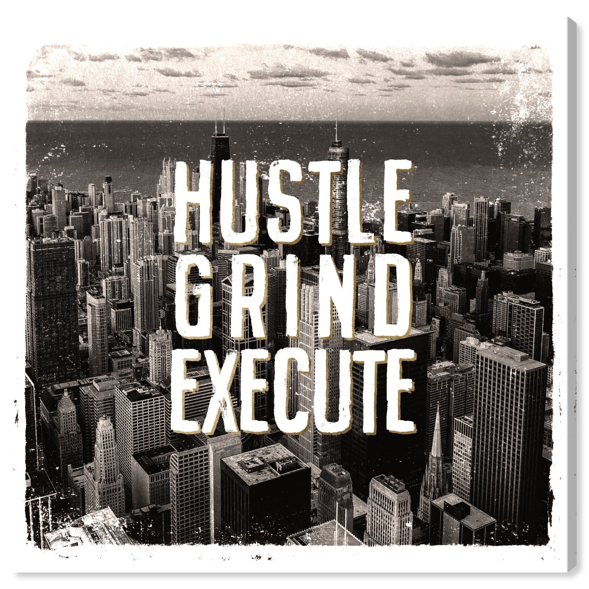 Wynwood Studio Typography and Quotes Wall Canvas Art Print 'Hustle ... Wynwood Studio Typography and Quotes Wall Canvas Art Print 'Hustle ...