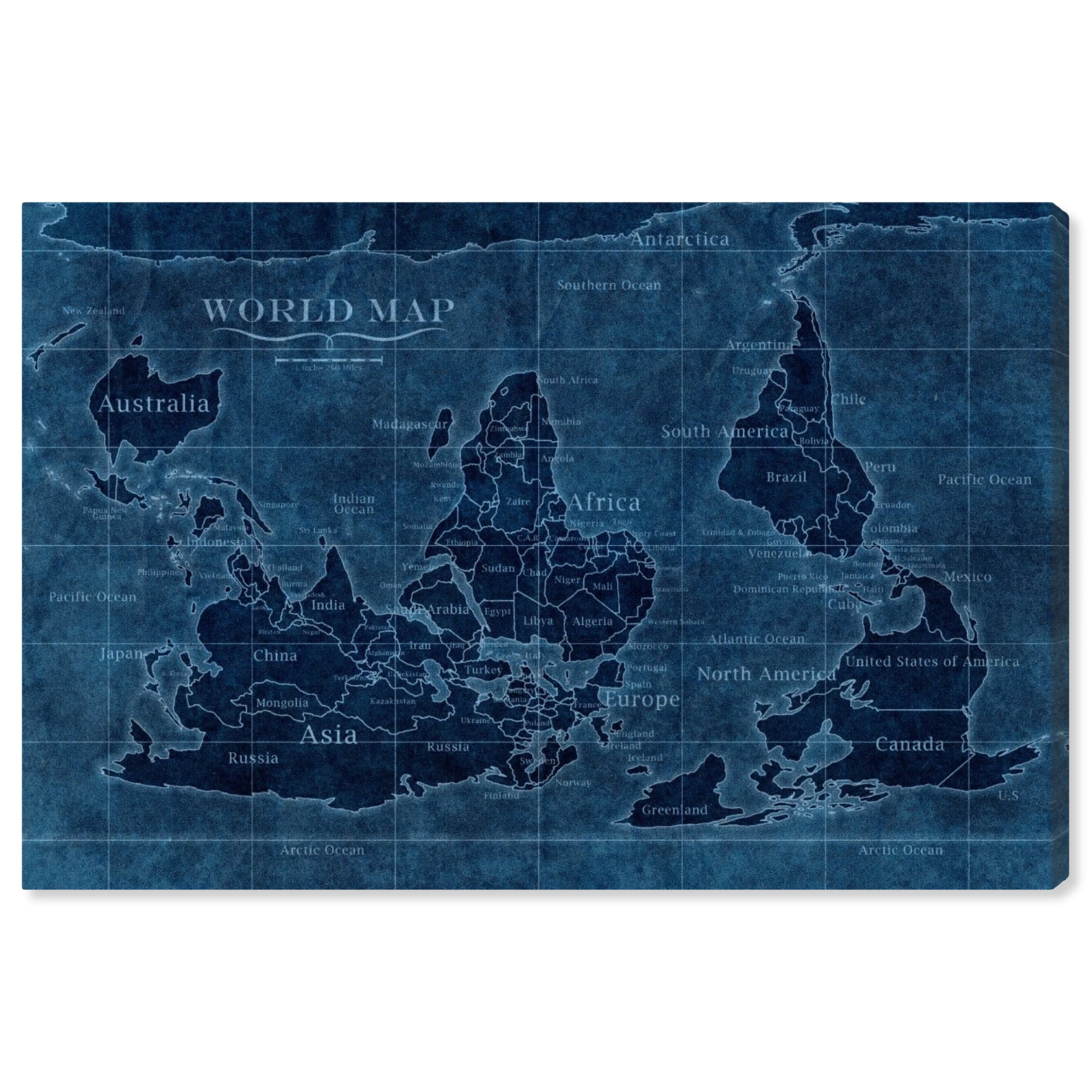 Free Shipping! Wynwood Studio 'Upside-Down Map of the World' Maps and ...