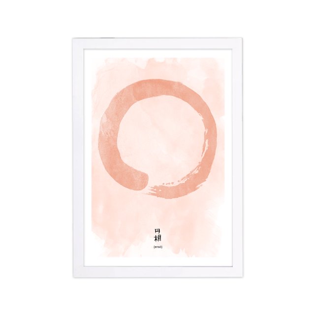 Wynwood Studio World and Countries Framed Wall Art Prints 'Enso Blush ...