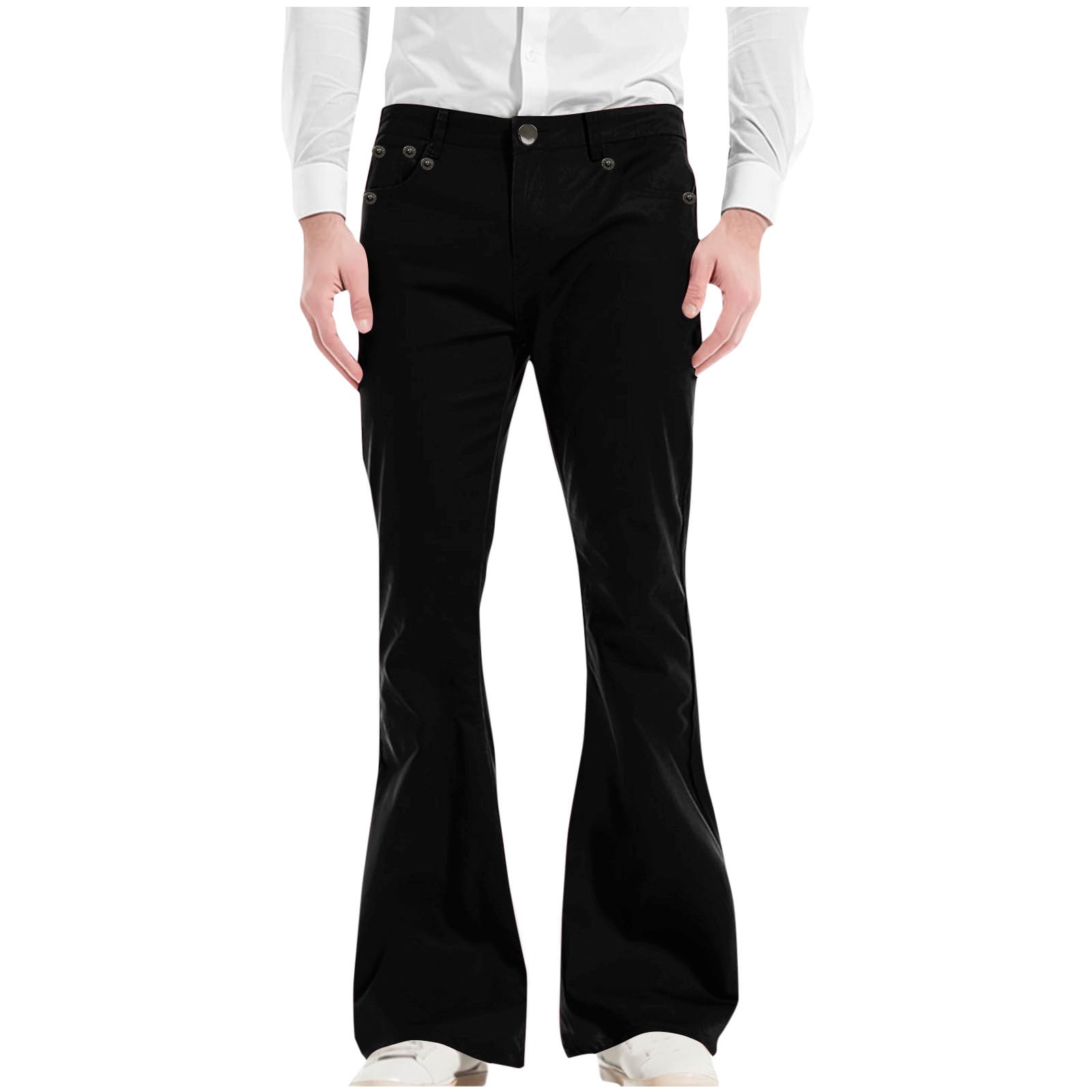 Wyobmus 70S Retro Pants for Men Relaxed Fit Bell Bottom Pants,60S 70S ...