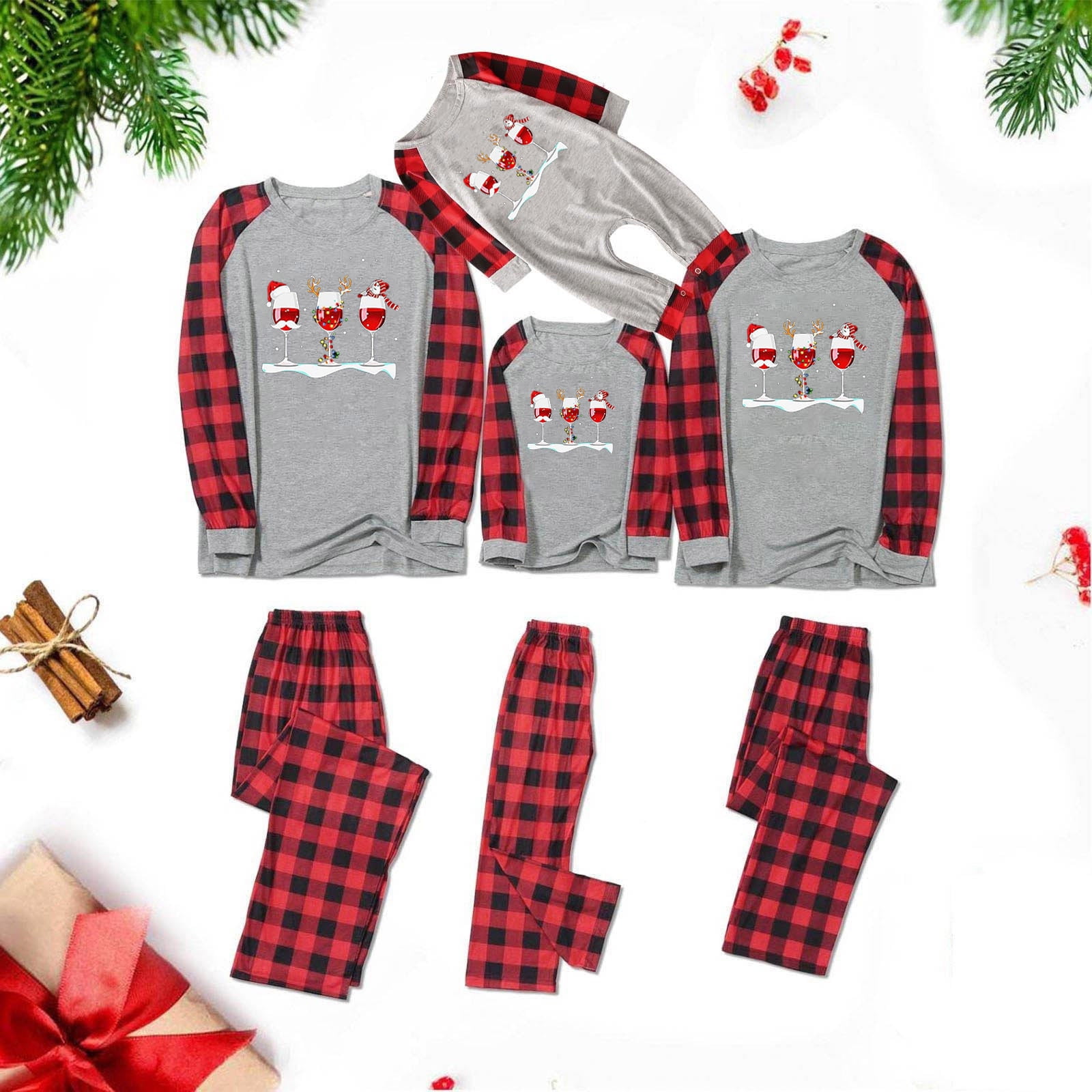 Wyobmus Christmas Calico Critters Family Sets Comfy Causal Xmas Outfits ...