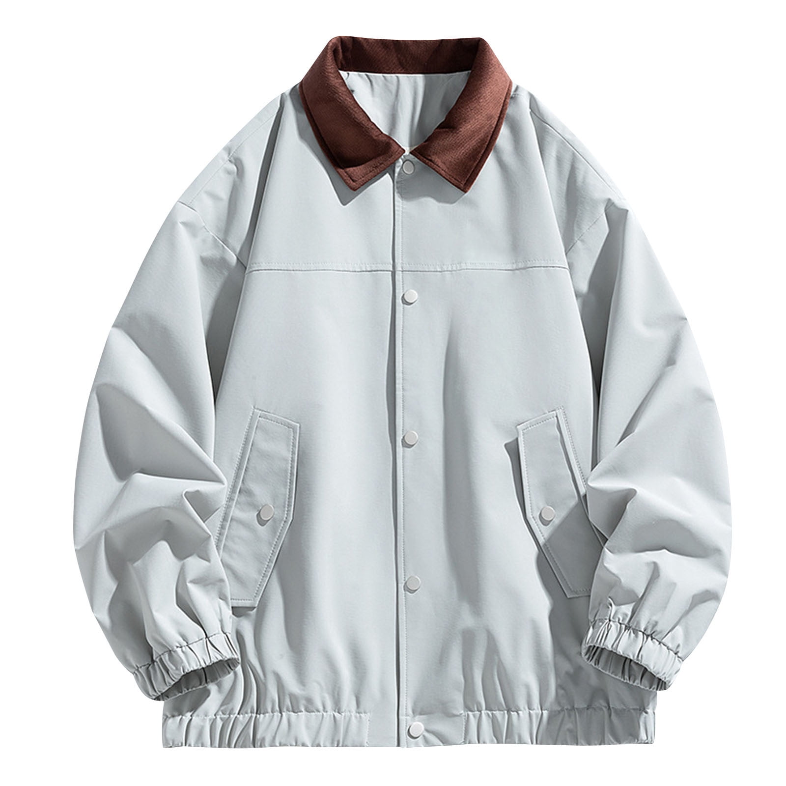 Wyobmus Fall Warm Jackets for Men Retro Style Notch Lapel Jacket Solid ...