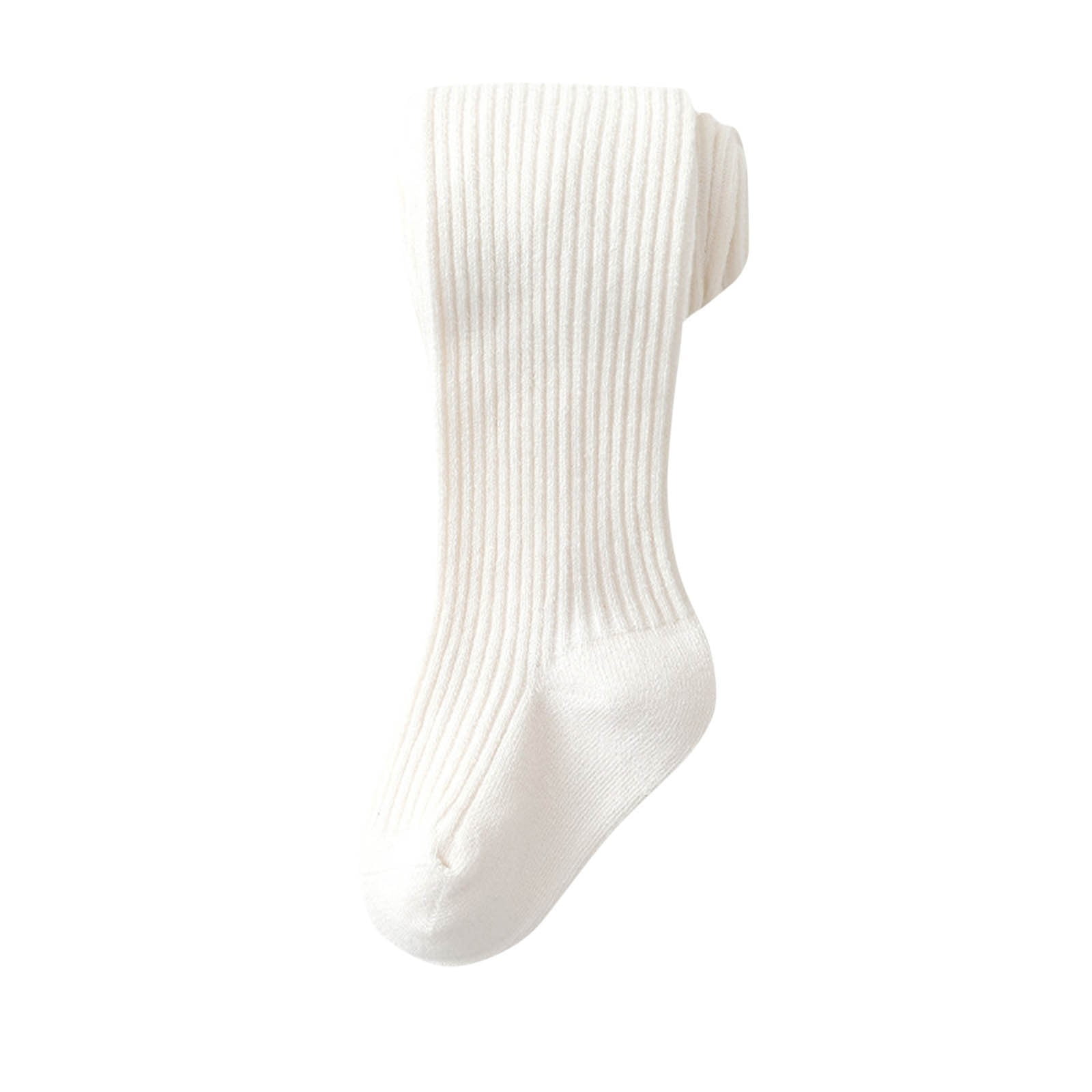 Wyobmus Girls Tights Soft Footed Tights Spring Cotton Stockings Solid ...