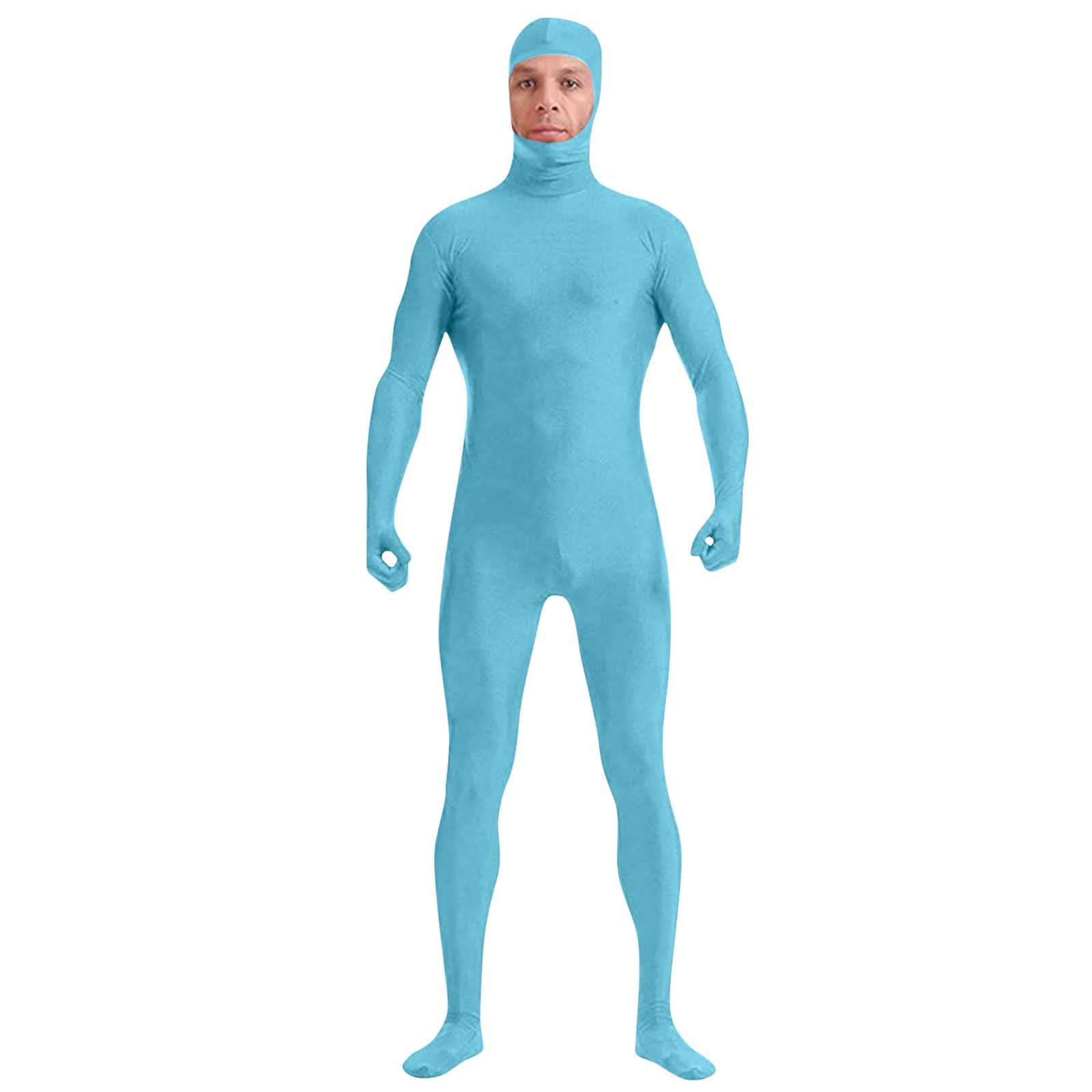 Wyobmus Men's And Women's Face Open Zentai Bodysuit Stretch Polyester ...