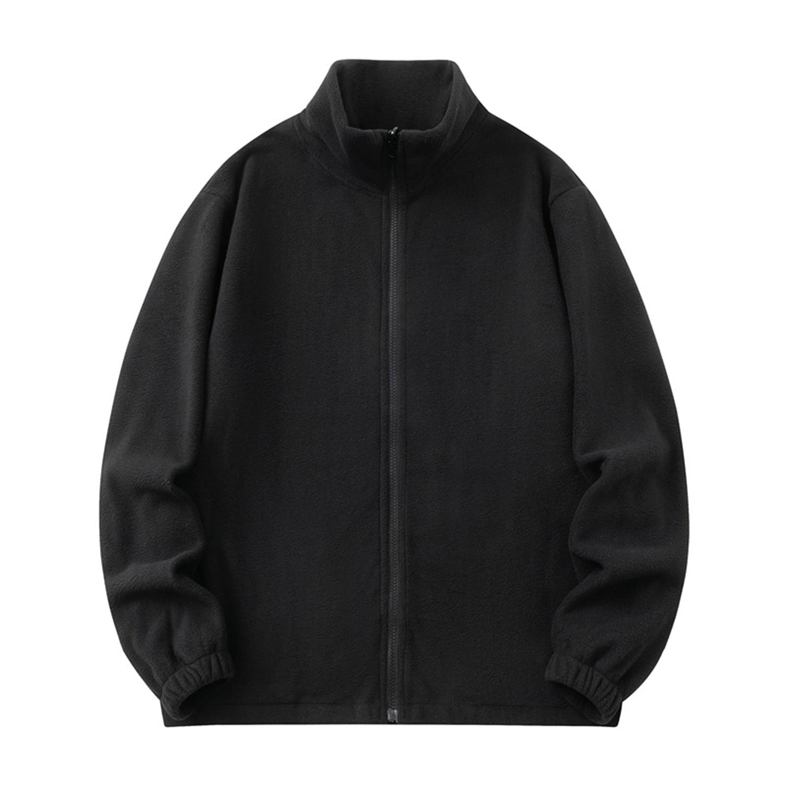 Wyobmus Men's Full Zip Fleece Jacket Lightweight Warm Soft Fleece Inner ...