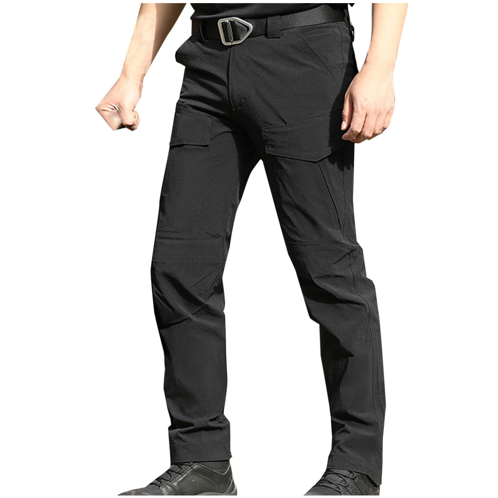 Wyobmus Men's Ripstop Tactical Cargo Pants With Zipper Pocket Outdoor ...