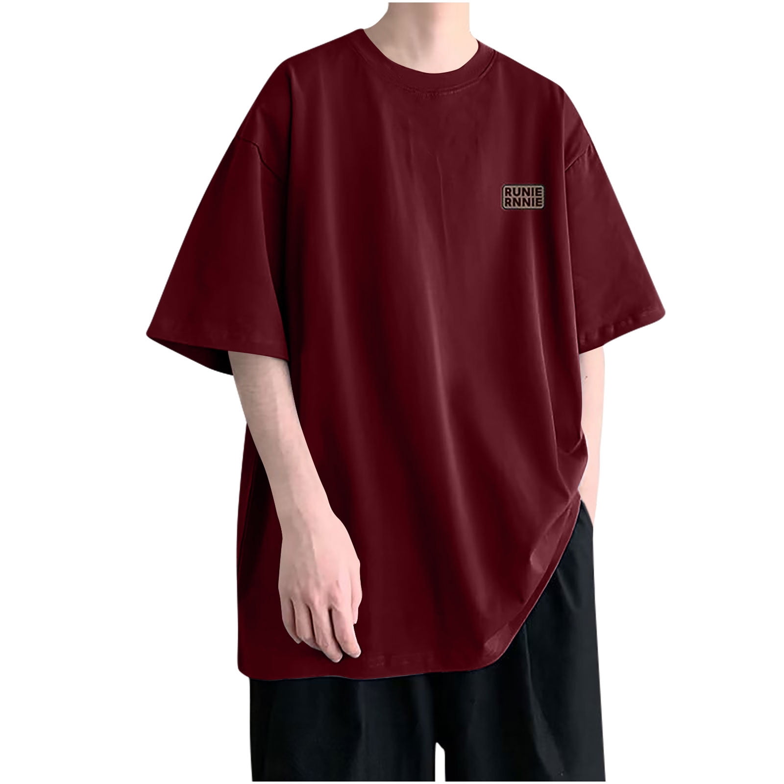 Wyobmus Men's Summer Tshirts with Logo Loose Fit Short Sleeve Crewneck ...