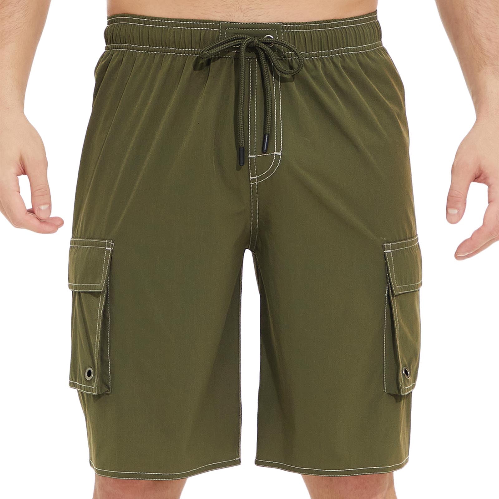 Wyobmus Men's Swim Trunks with Mesh Liner Quick Dry Cargo Shorts ...