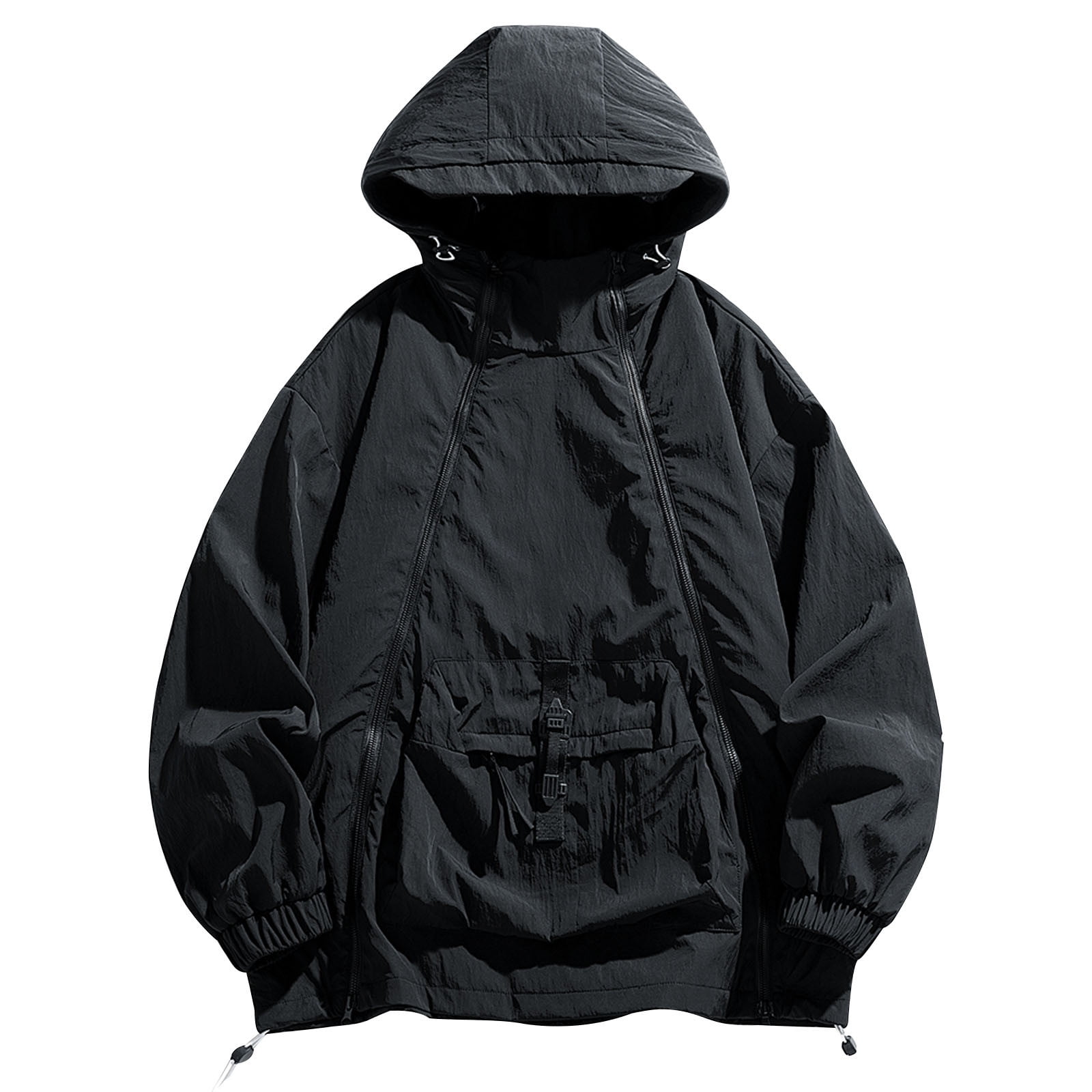 Wyobmus Men's Waterproof Lightweight Outdoor Jacket Patchwork Windproof ...