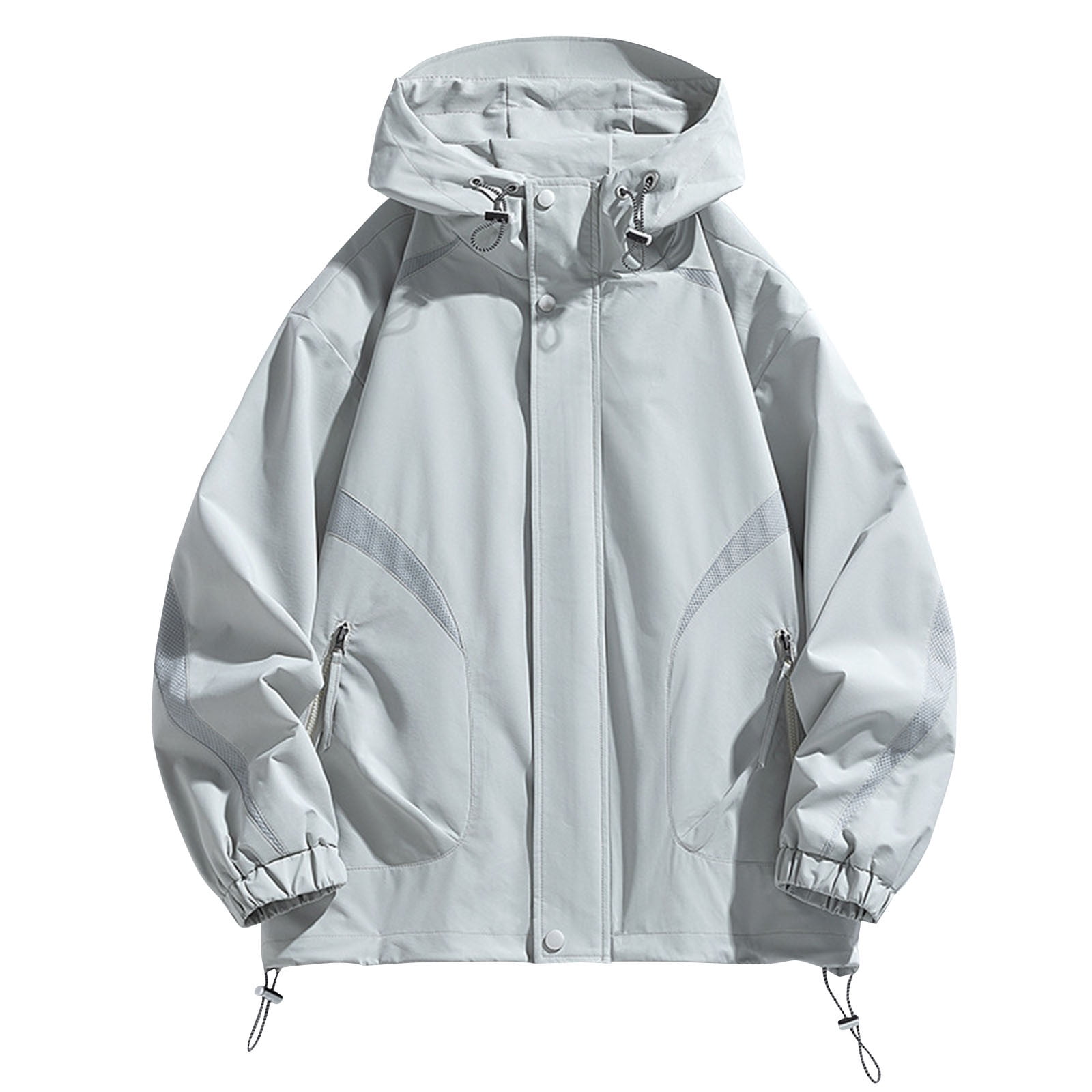 Wyobmus Men's Zip Up Windbreaker Jacket Outdoor Lightweight Waterproof ...