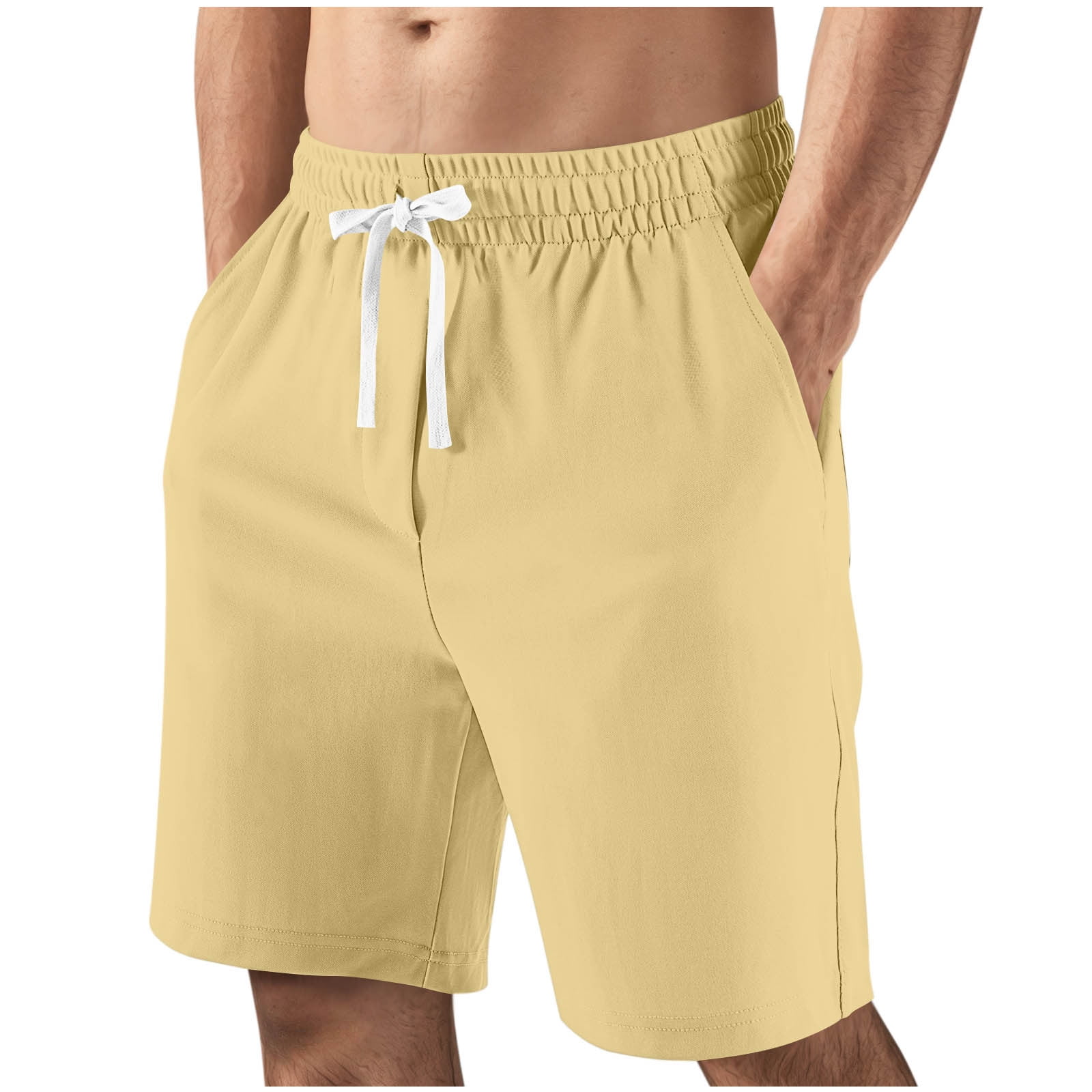 Wyobmus Mens Lightweight Athletic Running Shorts Quick Dry Elastic ...