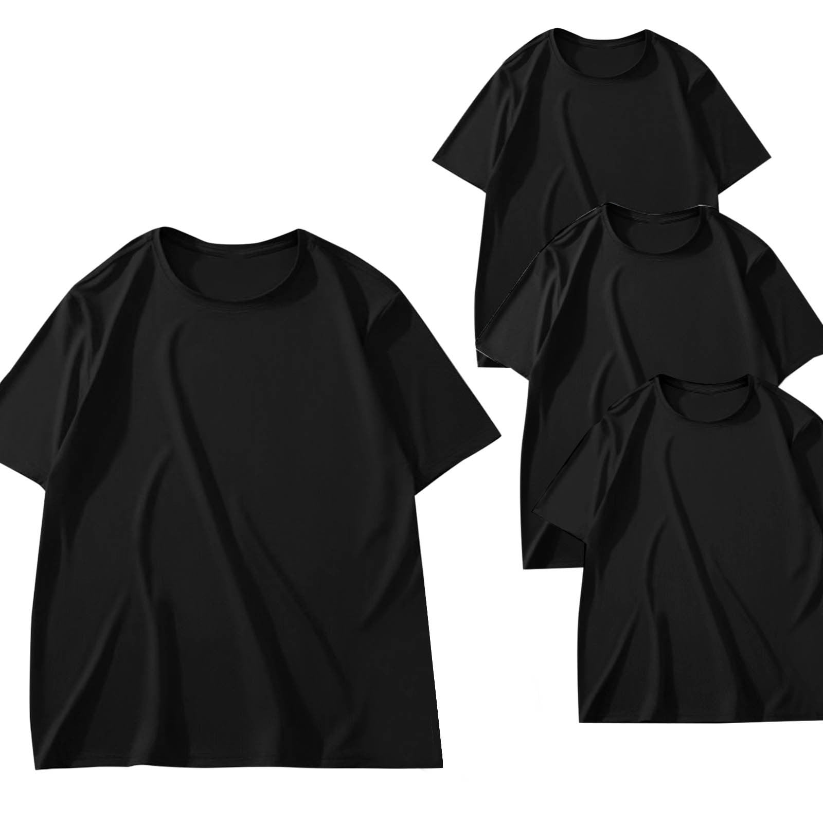 Wyobmus Mens Shirt 3 Pack Same Color Summer Breathable Mesh Shirt Quick ...