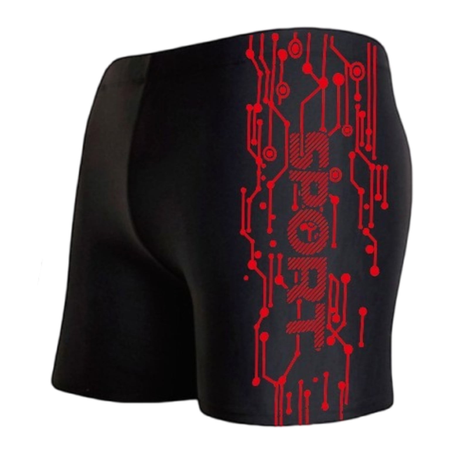 Wyobmus Mens Square Leg Swim Briefs Sport Swim Shorts Printed Swimsuit ...