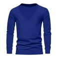 Wyobmus Mens Thermal T Shirts Solid Color Long Sleeve Pullover V Neck ...