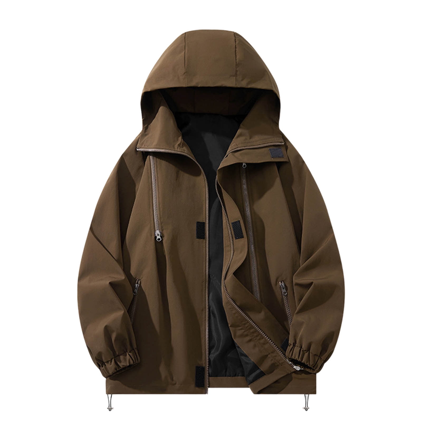 Wyobmus Rain Jacket for Men Long Sleeve Waterproof Lightweight Rain ...