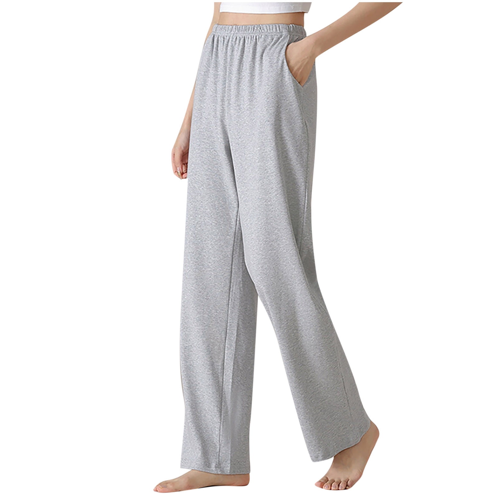 Wyobmus Women's Cotton Lounge Pants Soft Lightweight Sleep Pants With ...