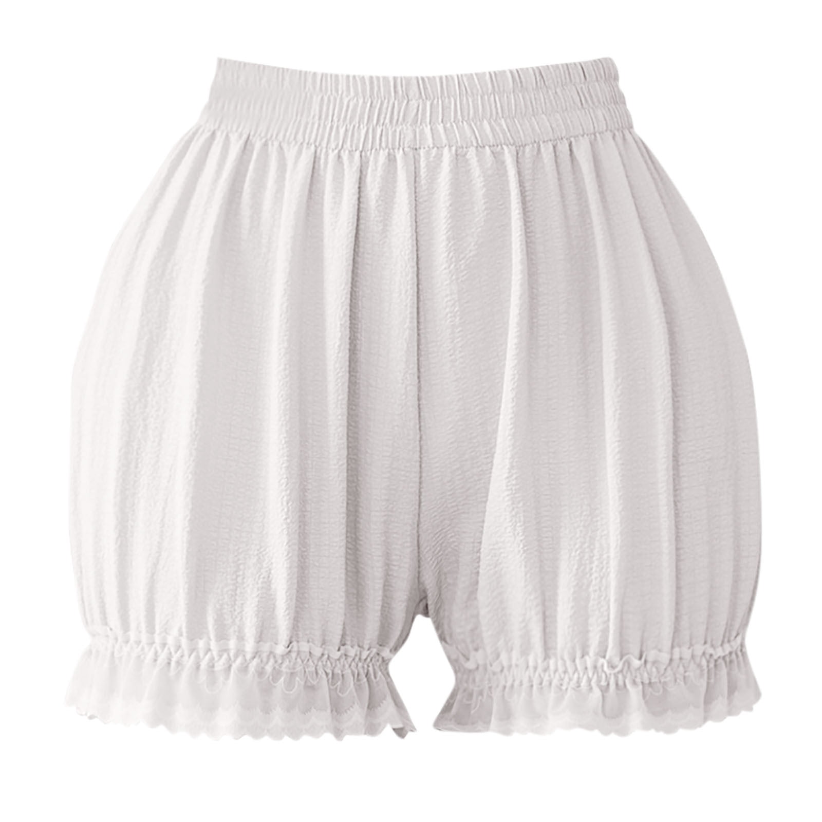 Wyobmus Women's Slip Shorts Lace Trim Bloomer Pettipants Anti-Chafing ...