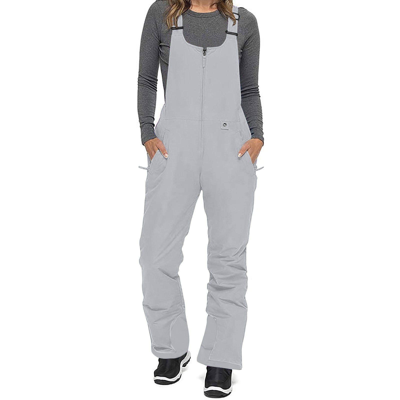 Wyobmus Women's Snow Bibs Ski Waterproof Windproof Insulated Overalls ...