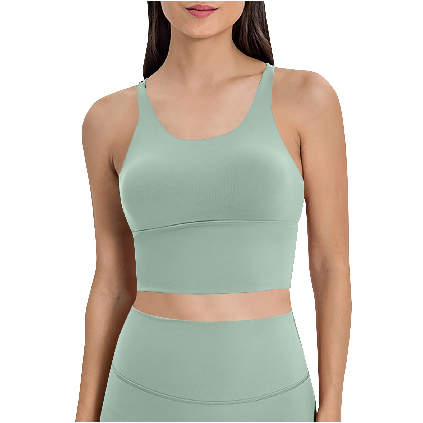 Wyobmus Womens Strappy Sport Bra Criss Cross Back Workout Yoga Bra ...