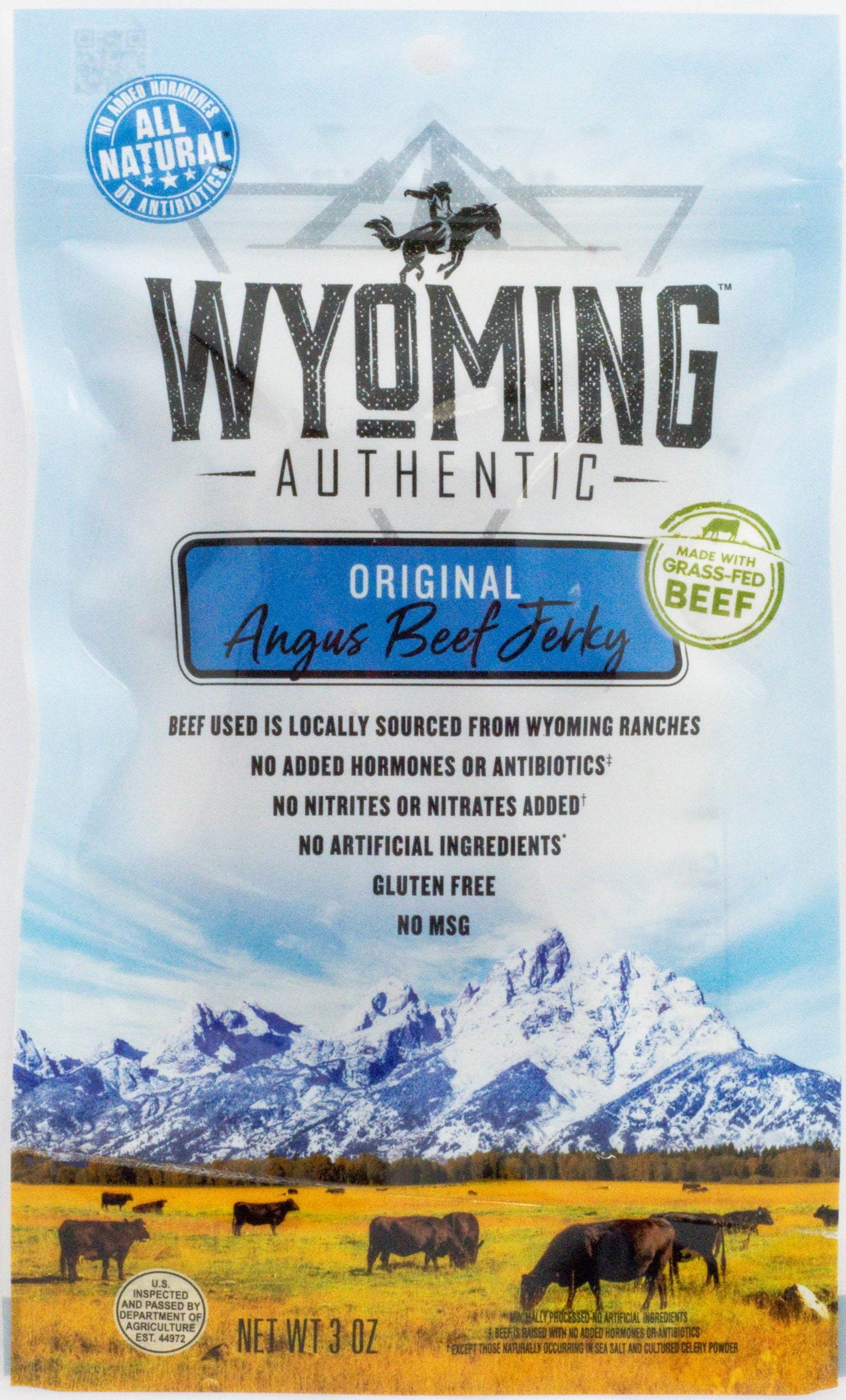 Wyoming Authentic Original Angus Beef Jerky, 3 oz - Walmart.com