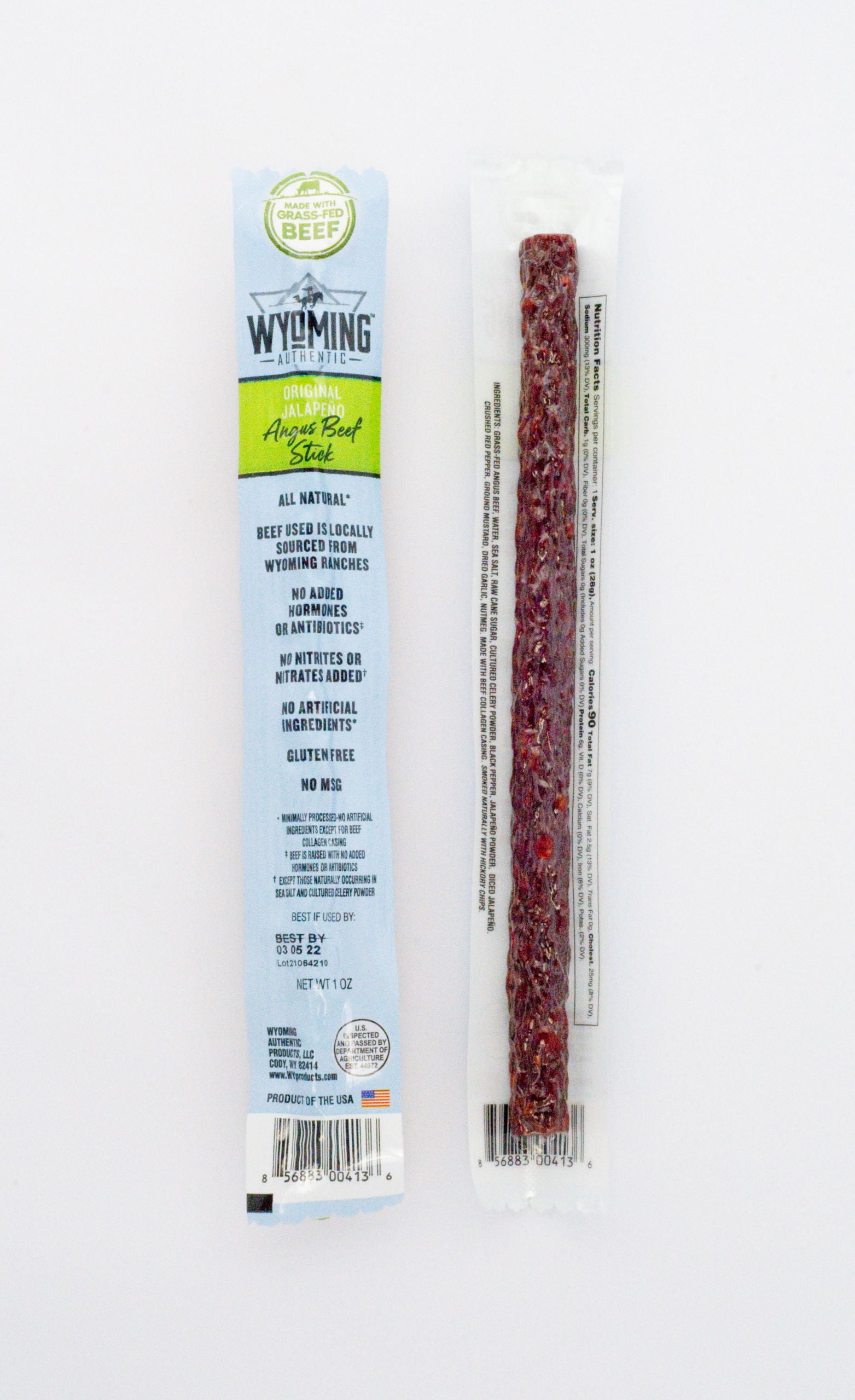 Wyoming Authentic Original Jalapeno Angus Beef Stick, 1 oz - Walmart.com