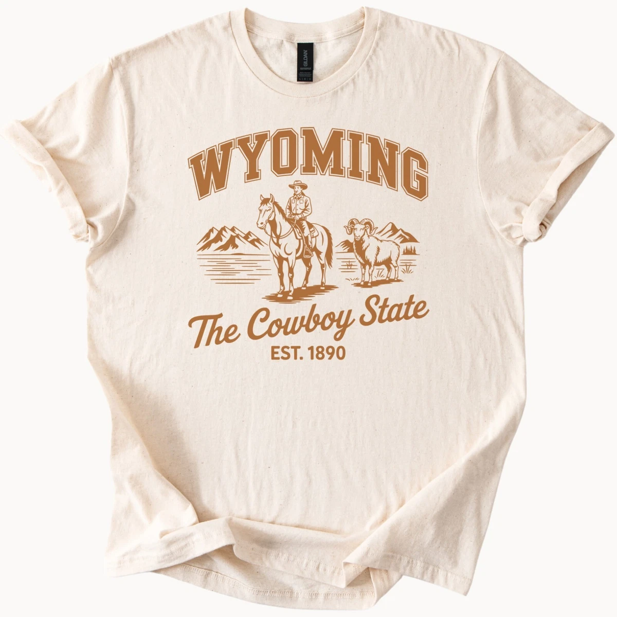 Wyoming Cowboy State Tee Western Graphic Shirt Bighorn Rodeo, Vintage T ...