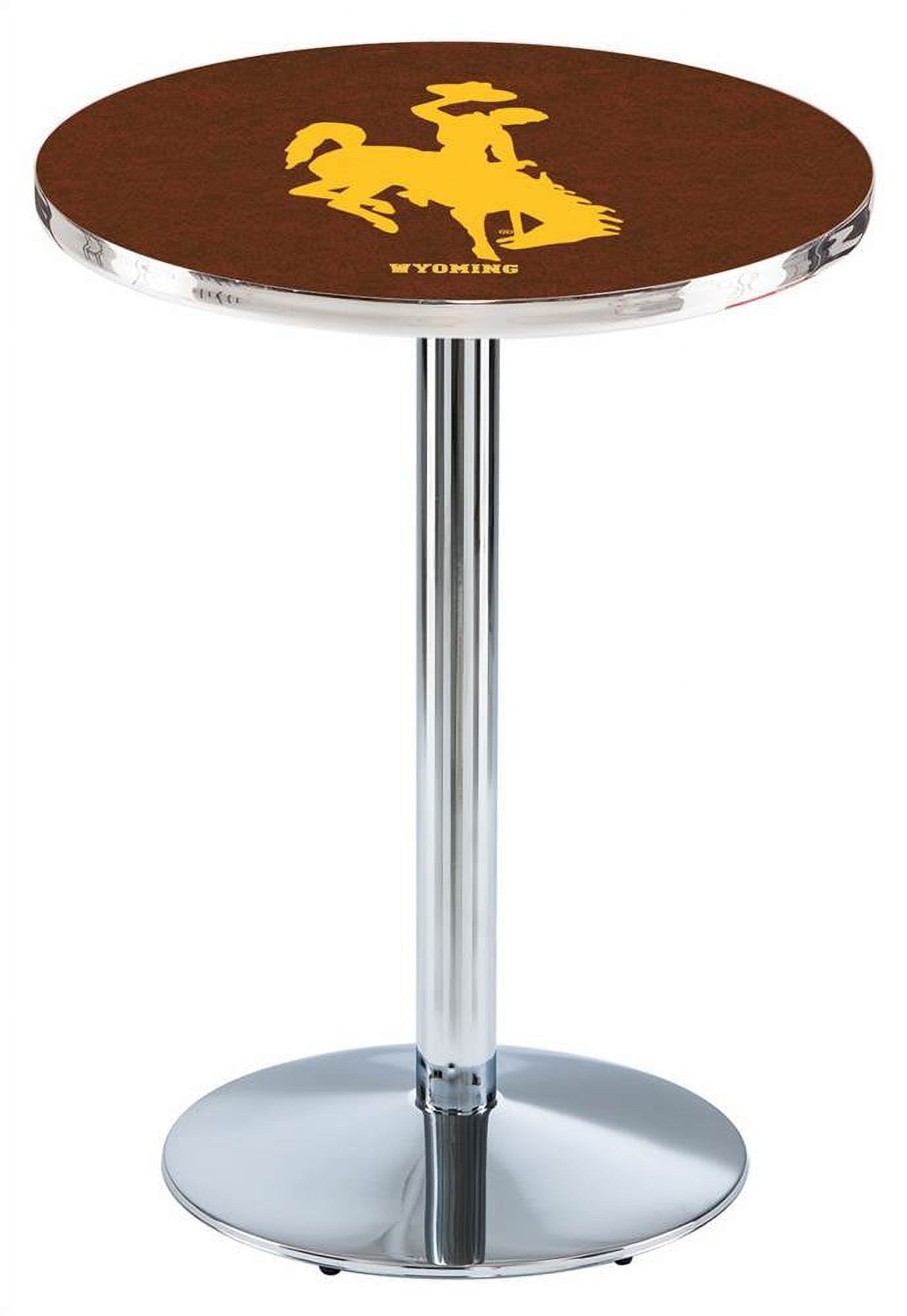 Wyoming Cowboys 42" Round Foot Chrome Pub Table - Walmart.com
