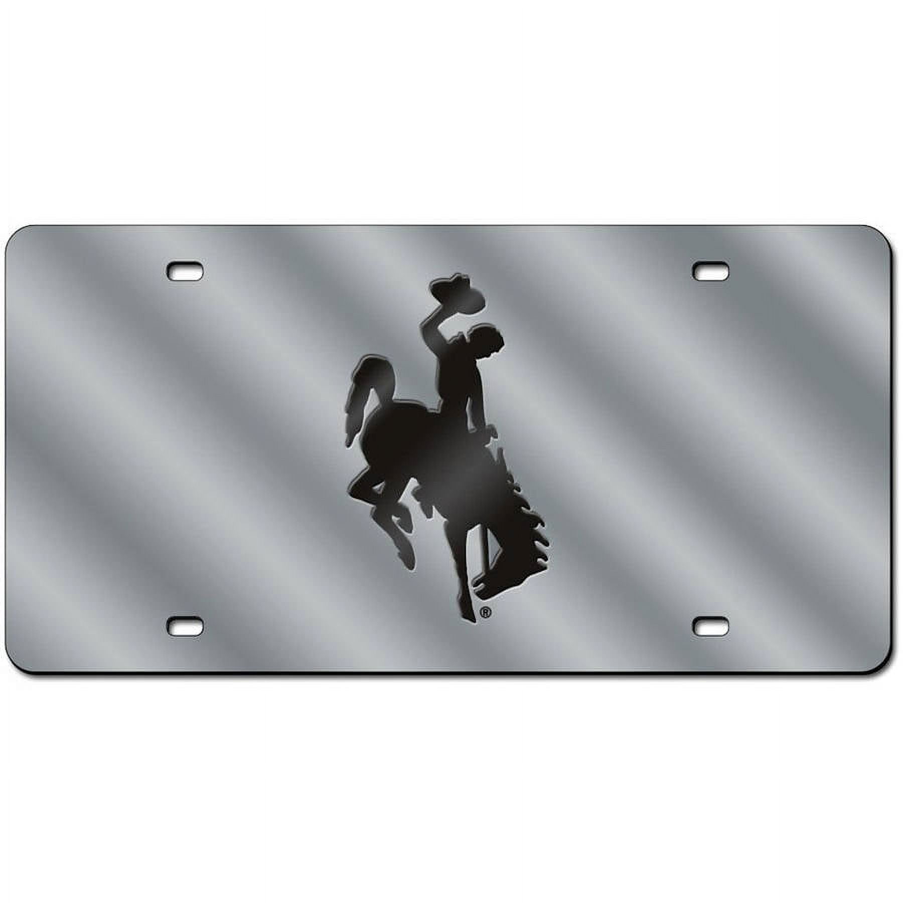 Wyoming Cowboys Mirrored Laser Cut License Plate Laser Tag - Walmart.com
