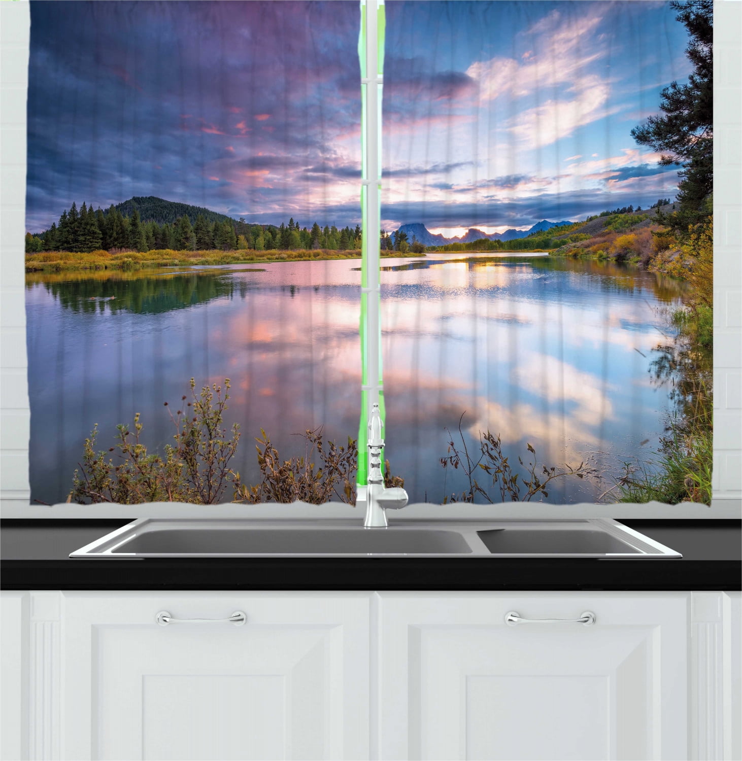 Wyoming Curtains 2 Panels Set Nature Outdoor Scene Of Beautiful